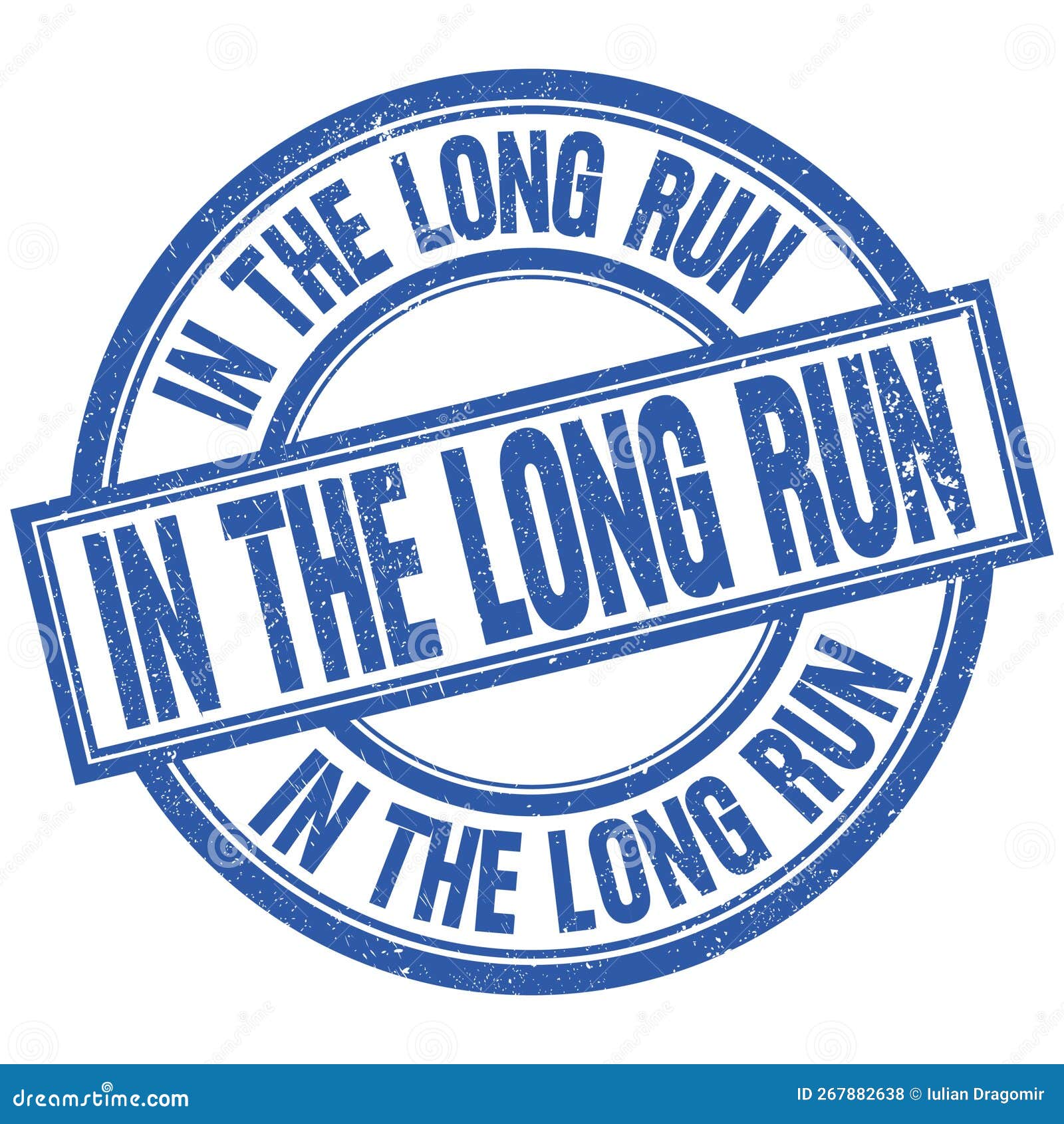 In the LONG RUN Written Word on Blue Stamp Sign Stock Illustration ...
