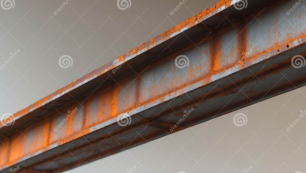 Long Rusty Steel Beam for Construction Projects Stock Illustration ...