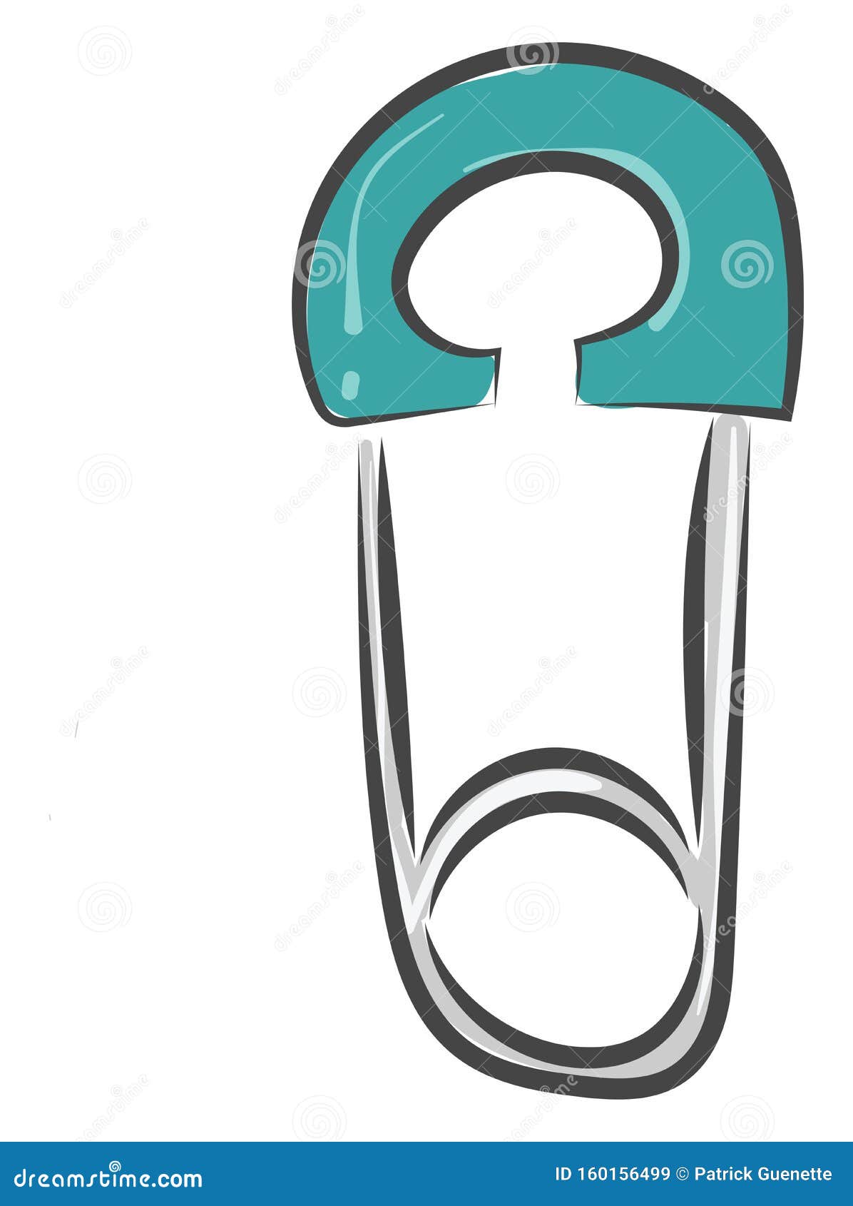 Blue Safety Pin Vector or Color Illustration Stock Vector ...