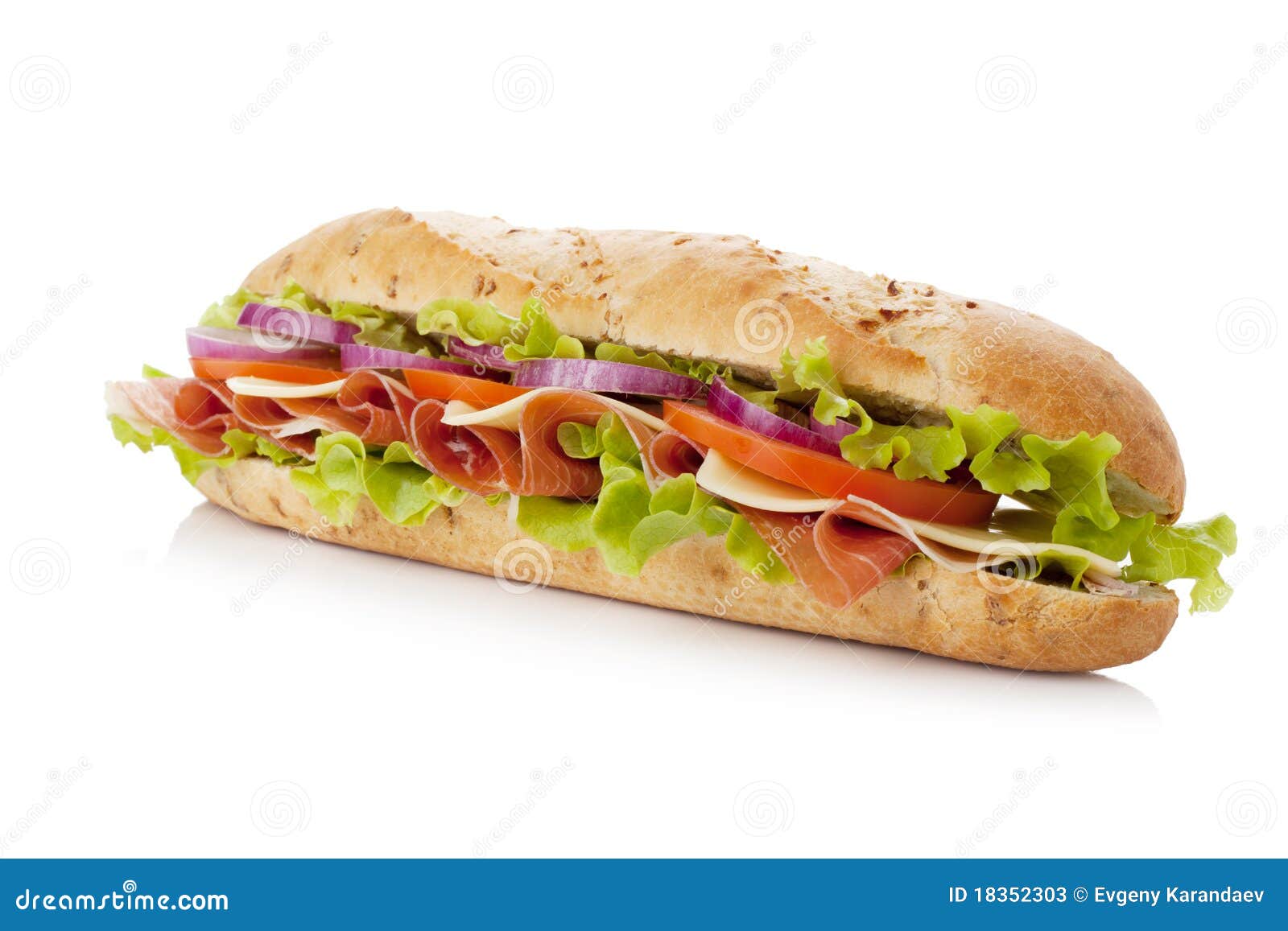 Long sandwich stock image. Image of greens, fresh, long - 18352303