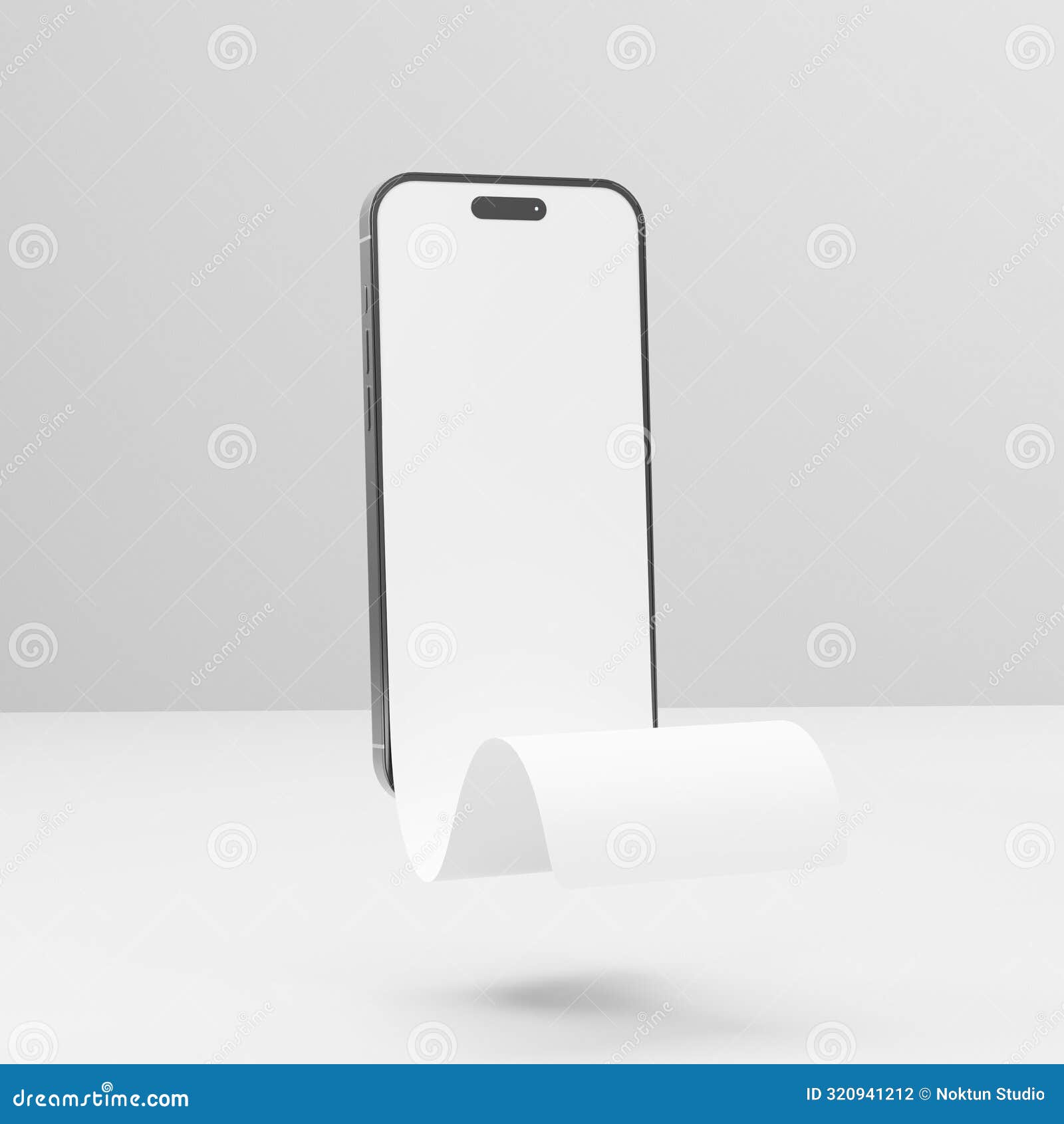 Long Scroll Smartphone Screen, Use for Design Presentation Mockup Stock ...