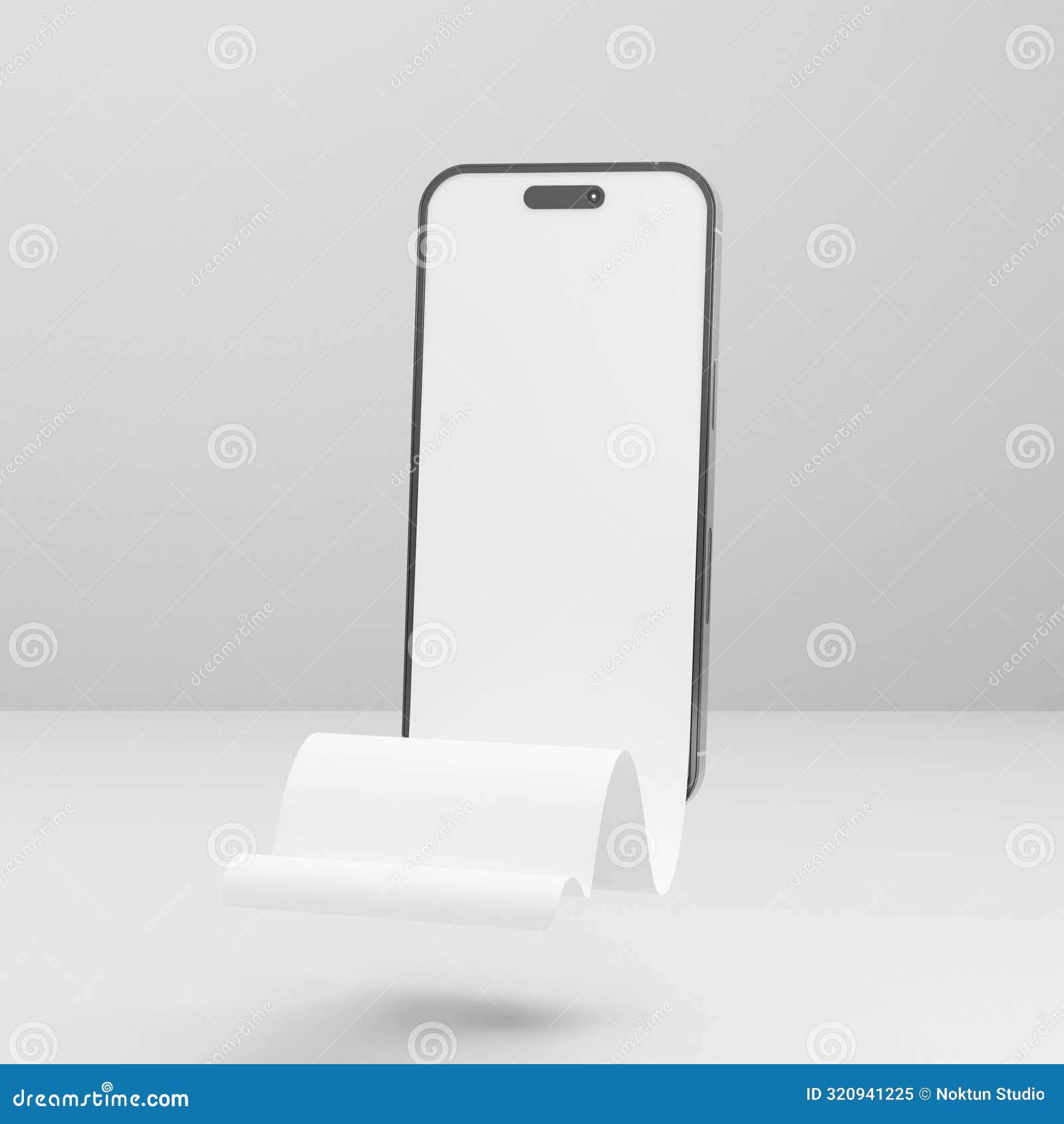 Long Scroll Smartphone Screen, Use for Design Presentation Mockup Stock ...