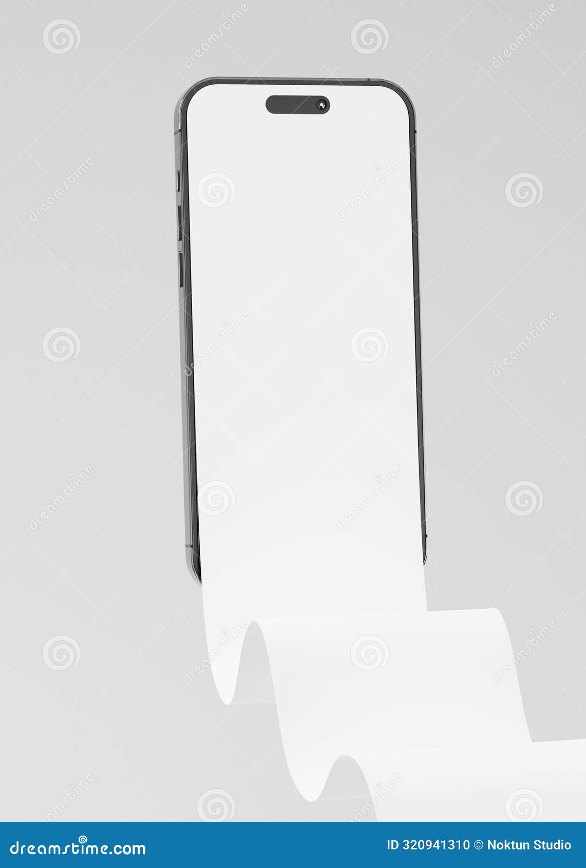 Long Scroll Smartphone Screen, Use for Design Presentation Mockup Stock ...