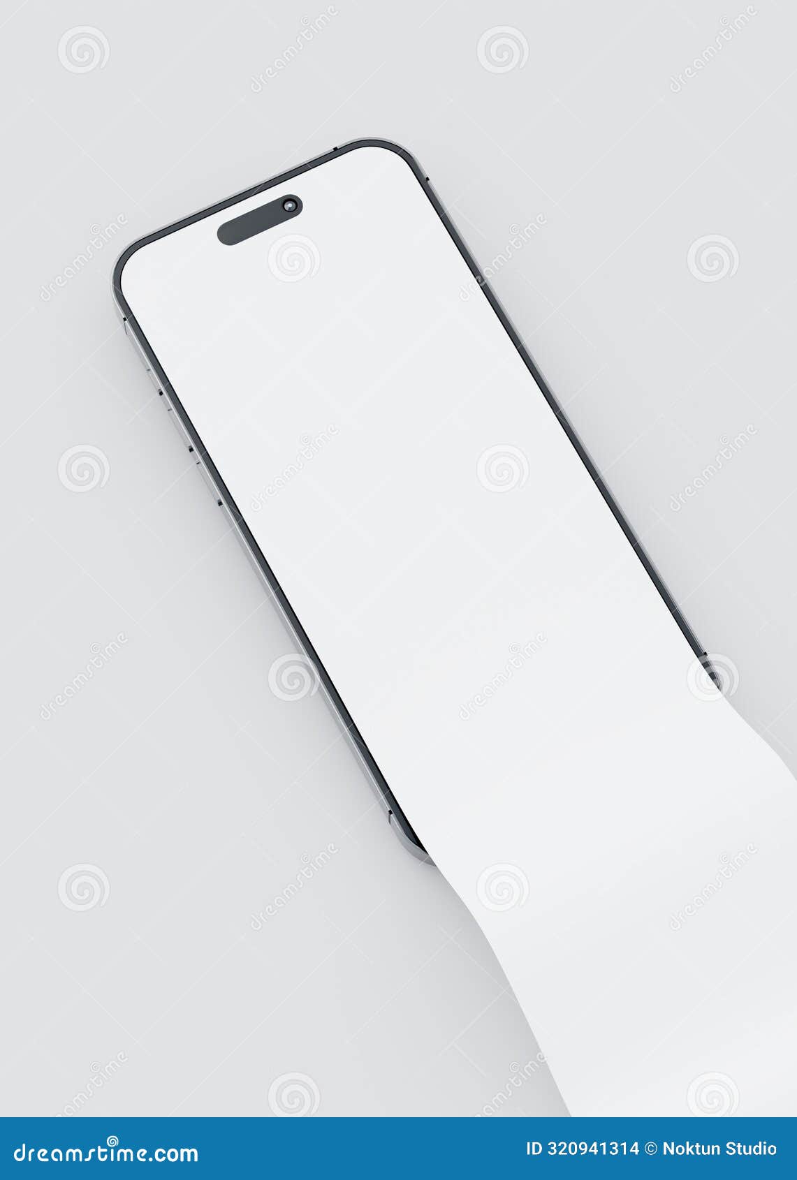 Long Scroll Smartphone Screen, Use for Design Presentation Mockup Stock ...