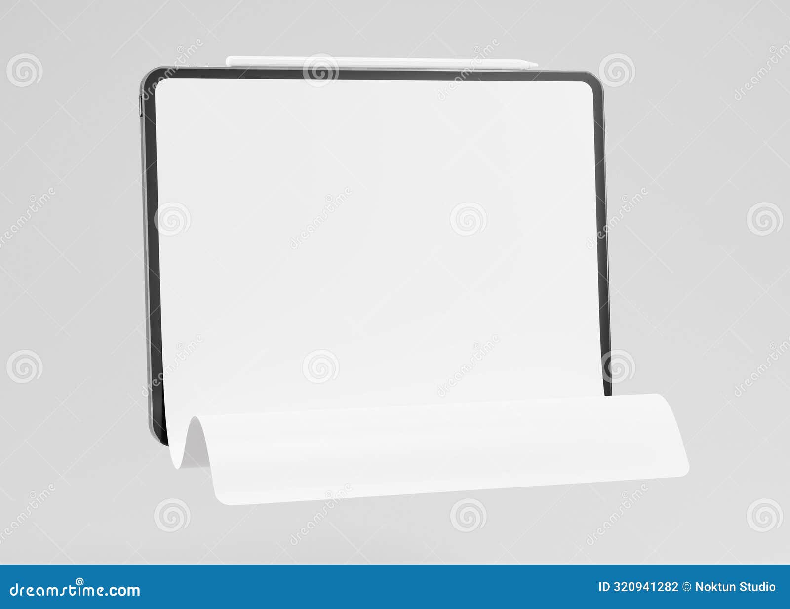 Long Scroll Tablet Screen, Use for Design Presentation Mockup Stock ...