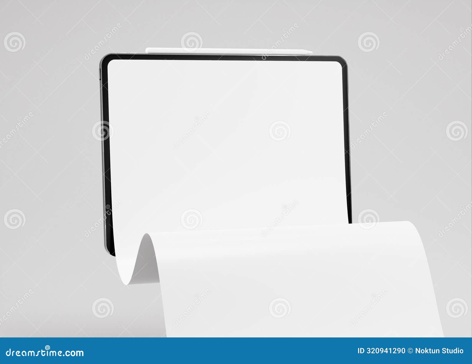 Long Scroll Tablet Screen, Use for Design Presentation Mockup Stock ...