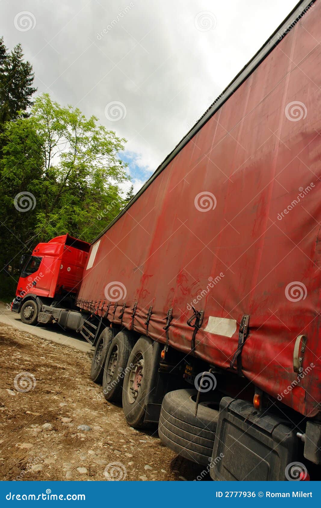Long semitrailer truck stock photo. Image of trade, shipping - 2777936