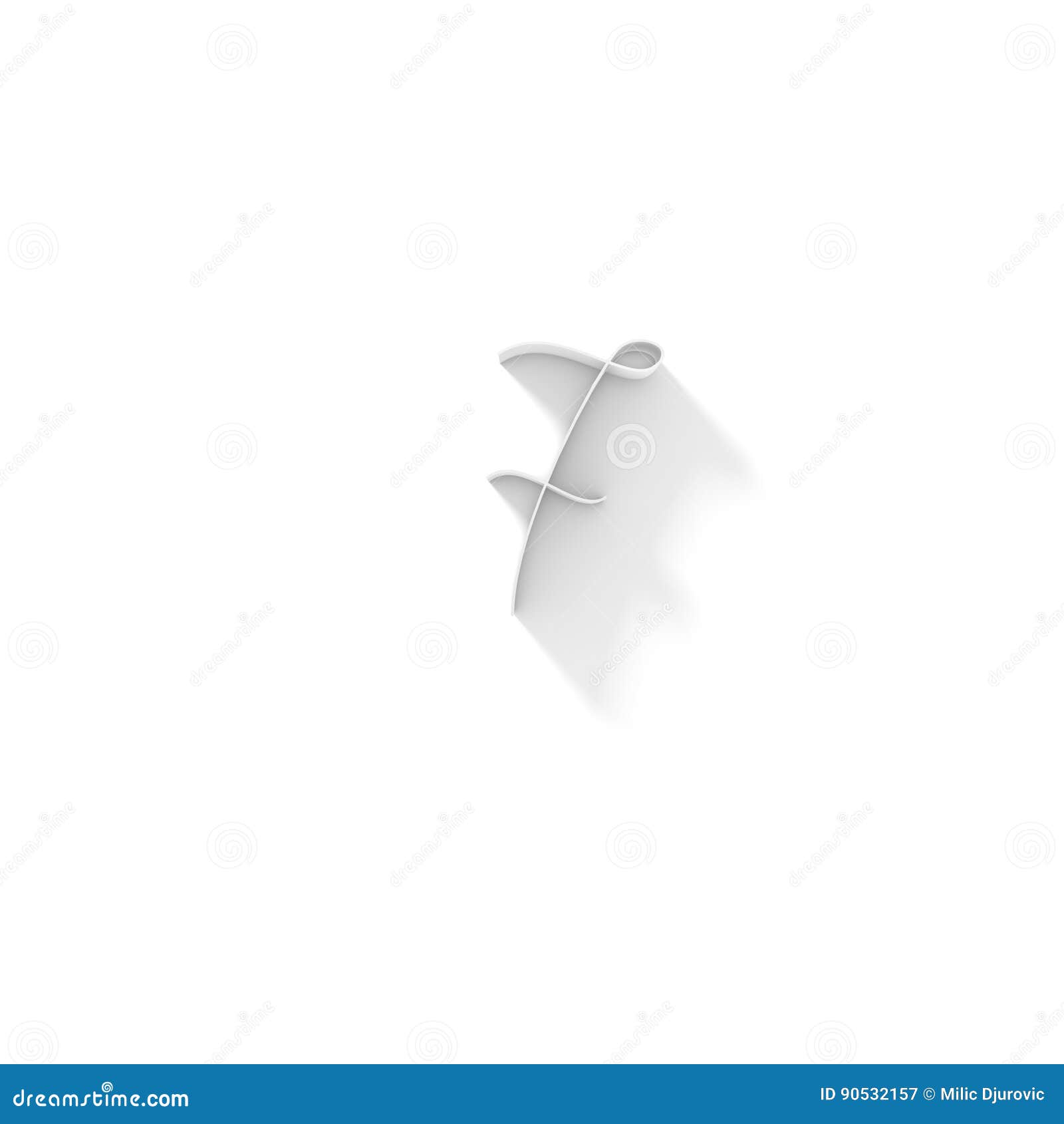 Long Shadow Handwritten Font Number SEVEN 7 3D Stock Illustration ...