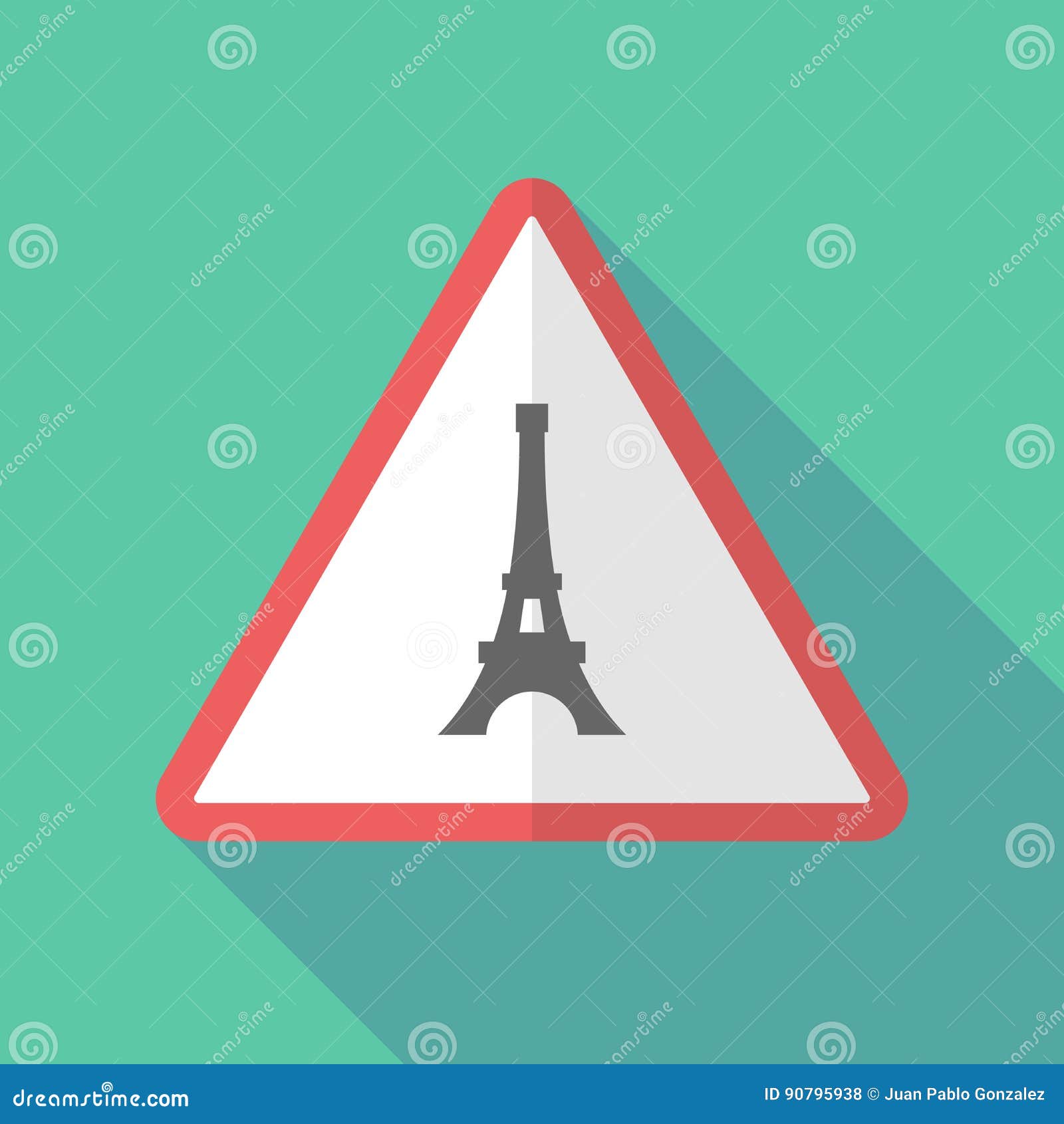 Triangle Eiffel Tower Vector Illustration | CartoonDealer.com #41591326