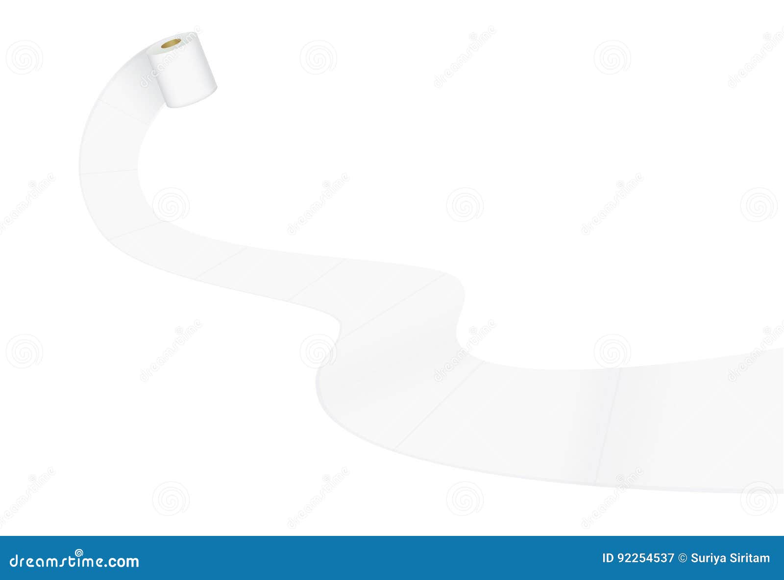 Long Sheet Tissue Paper Pull Out of Roll. Stock Vector - Illustration ...