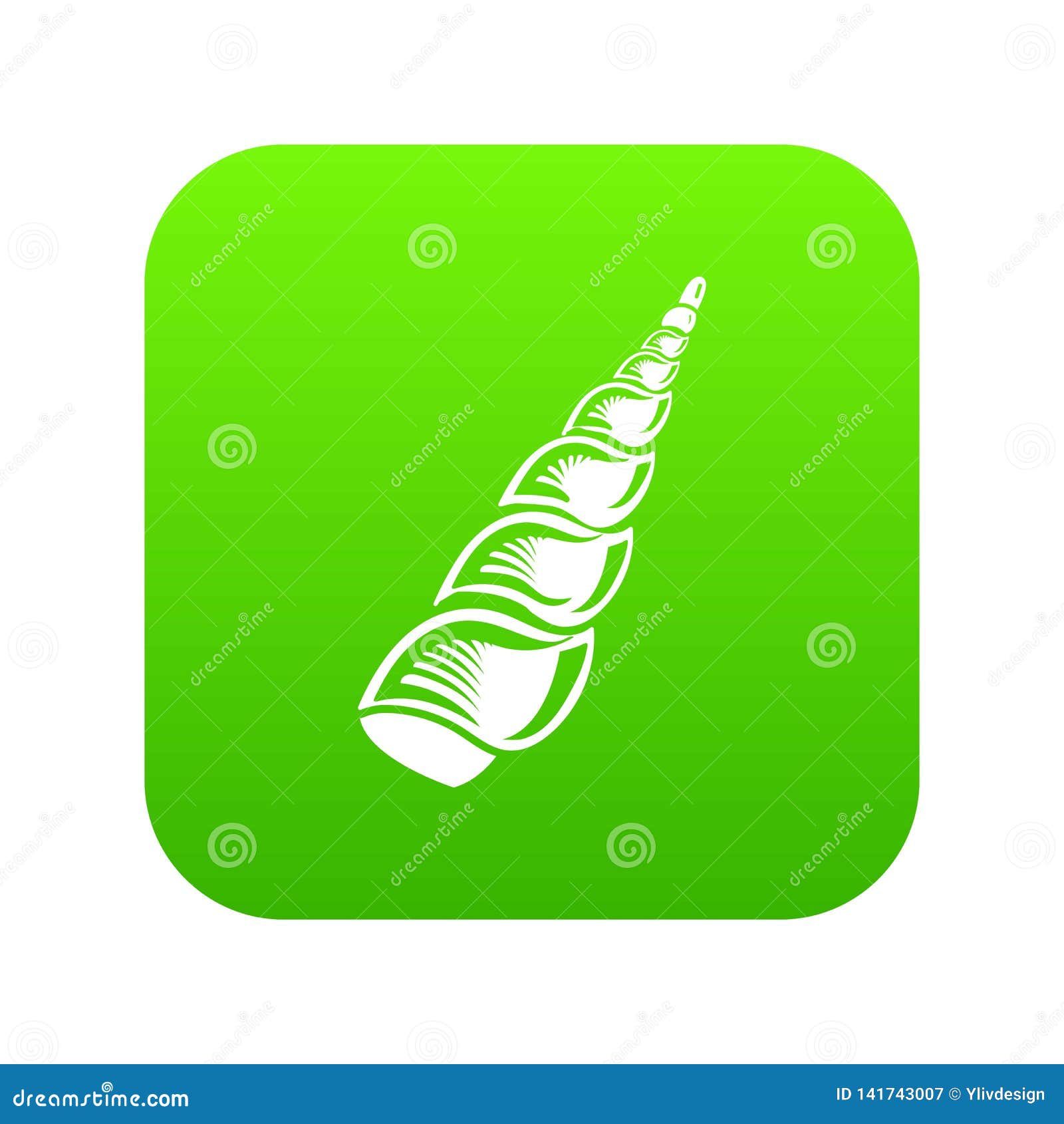 Long Shell Icon, Simple Style Stock Vector - Illustration of beautiful ...