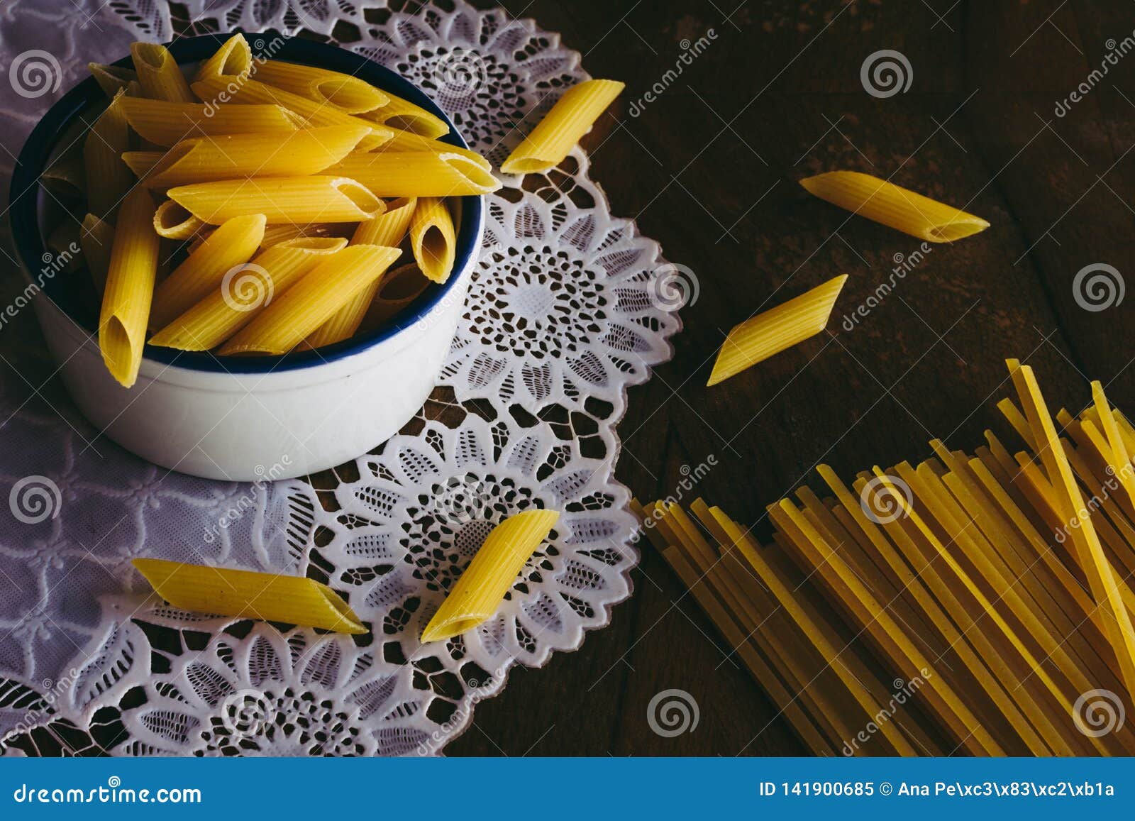Long and short pasta stock image. Image of long, food - 141900685