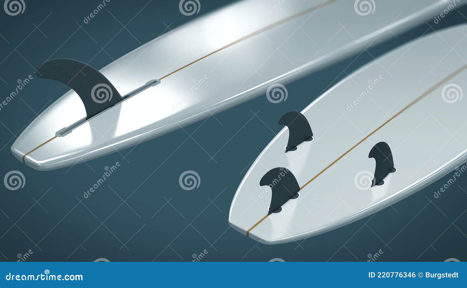 Long and Short Surfboard Side by Side Stock Illustration - Illustration ...