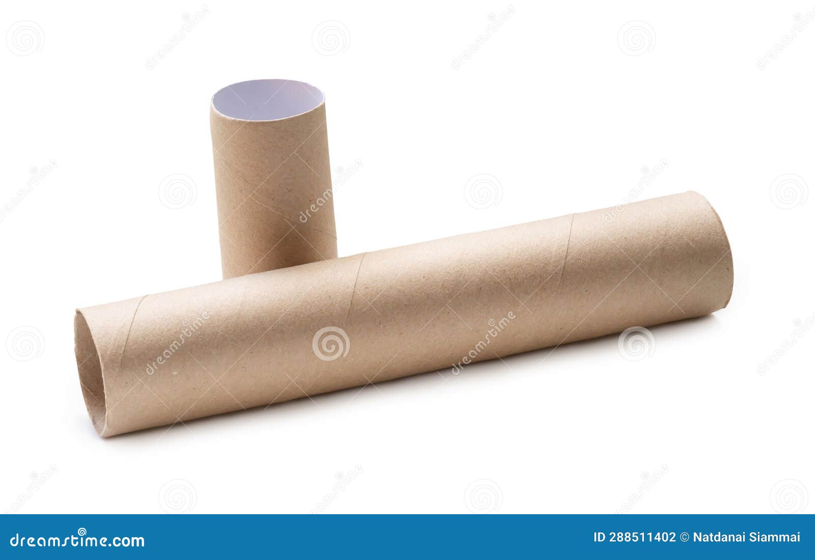 Long and Short Tissue Paper Cores in Stack Isolated on White Background ...