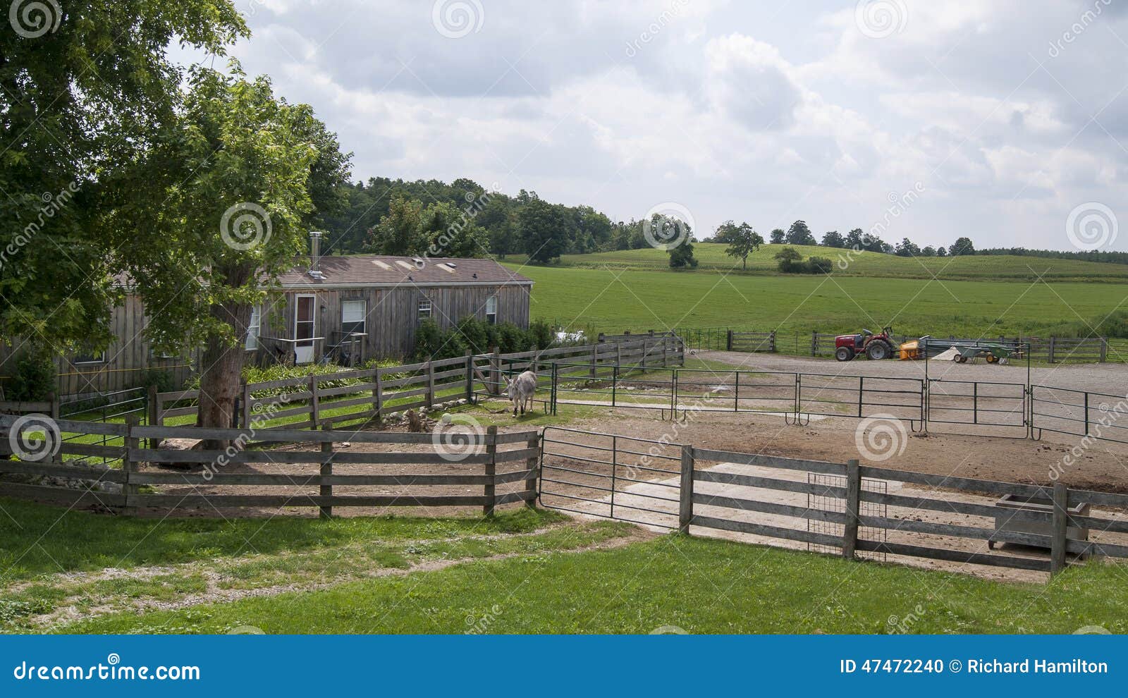 Long shot of a Farm stock photo. Image of clouds, ontario - 47472240