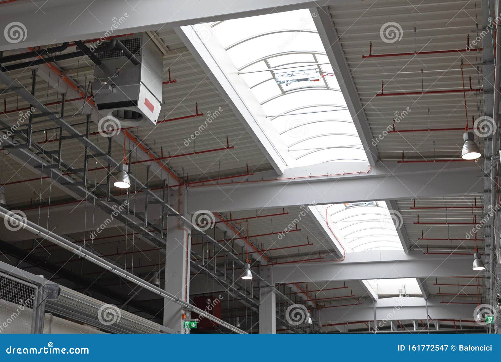 Skylight Window Warehouse stock image. Image of roof - 161772547