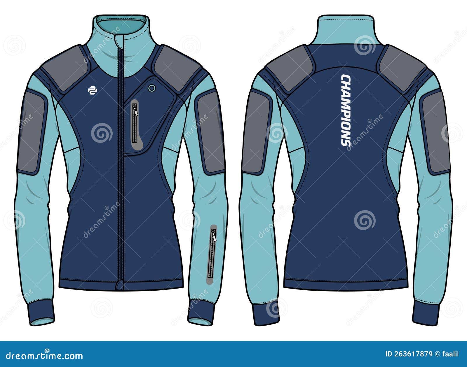 Compression Tight Shorts Jersey Design Flat Sketch Illustration ...