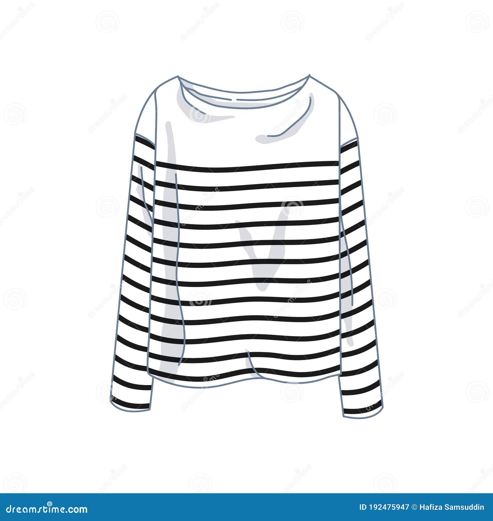 Long Sleeve Striped Shirt. Vector Illustration Decorative Design Stock ...