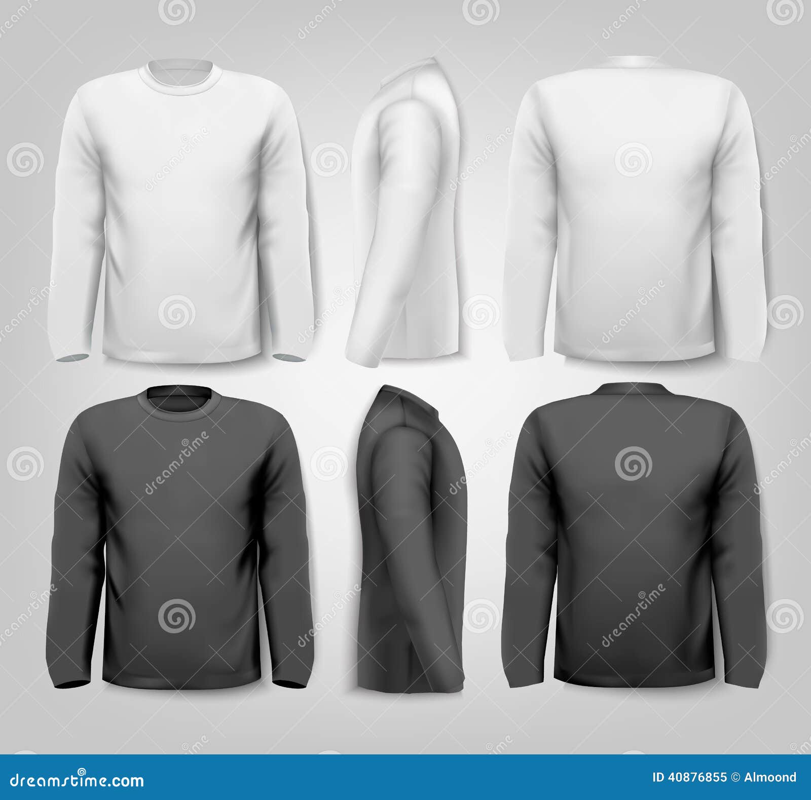 Long Sleeved Shirts with Sample Text Space. Stock Vector - Illustration ...