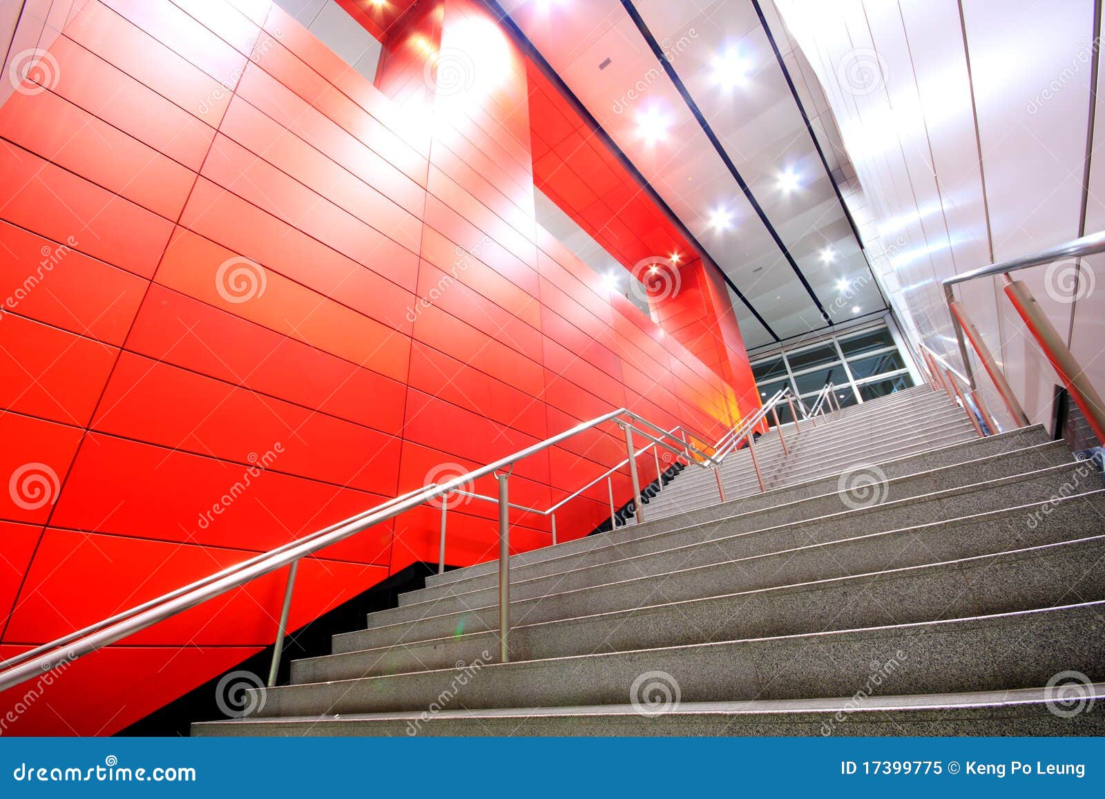 Long Stair in a Modern Building Stock Image - Image of road, design ...