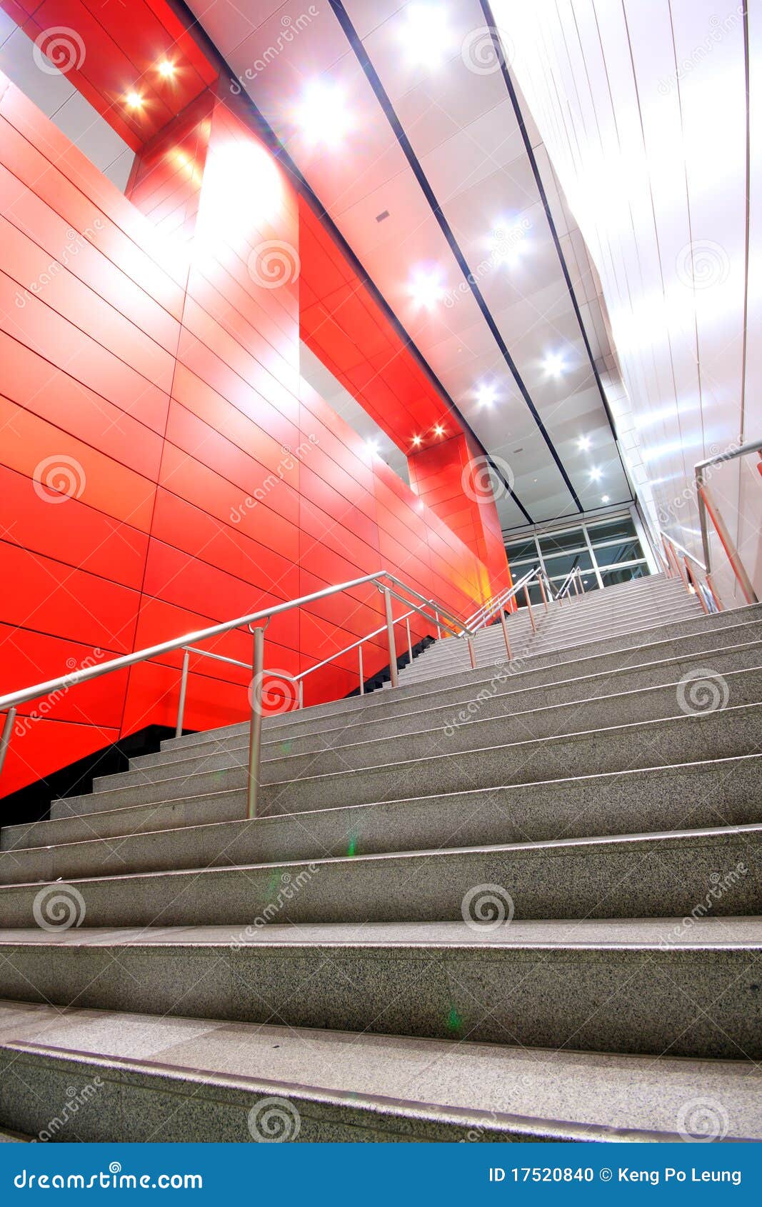 Long Stair in a Modern Building Stock Photo - Image of interior ...