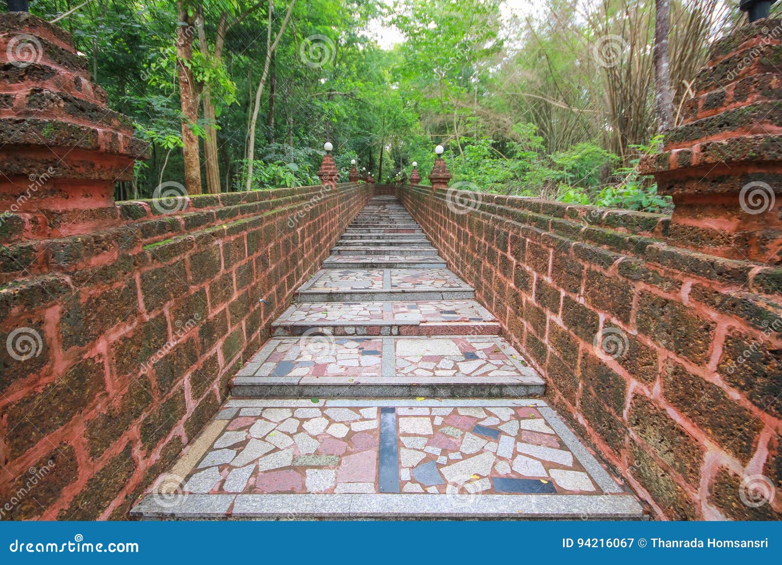 Long Stair in Temple, Thailand Stock Image - Image of asia, head: 94216067