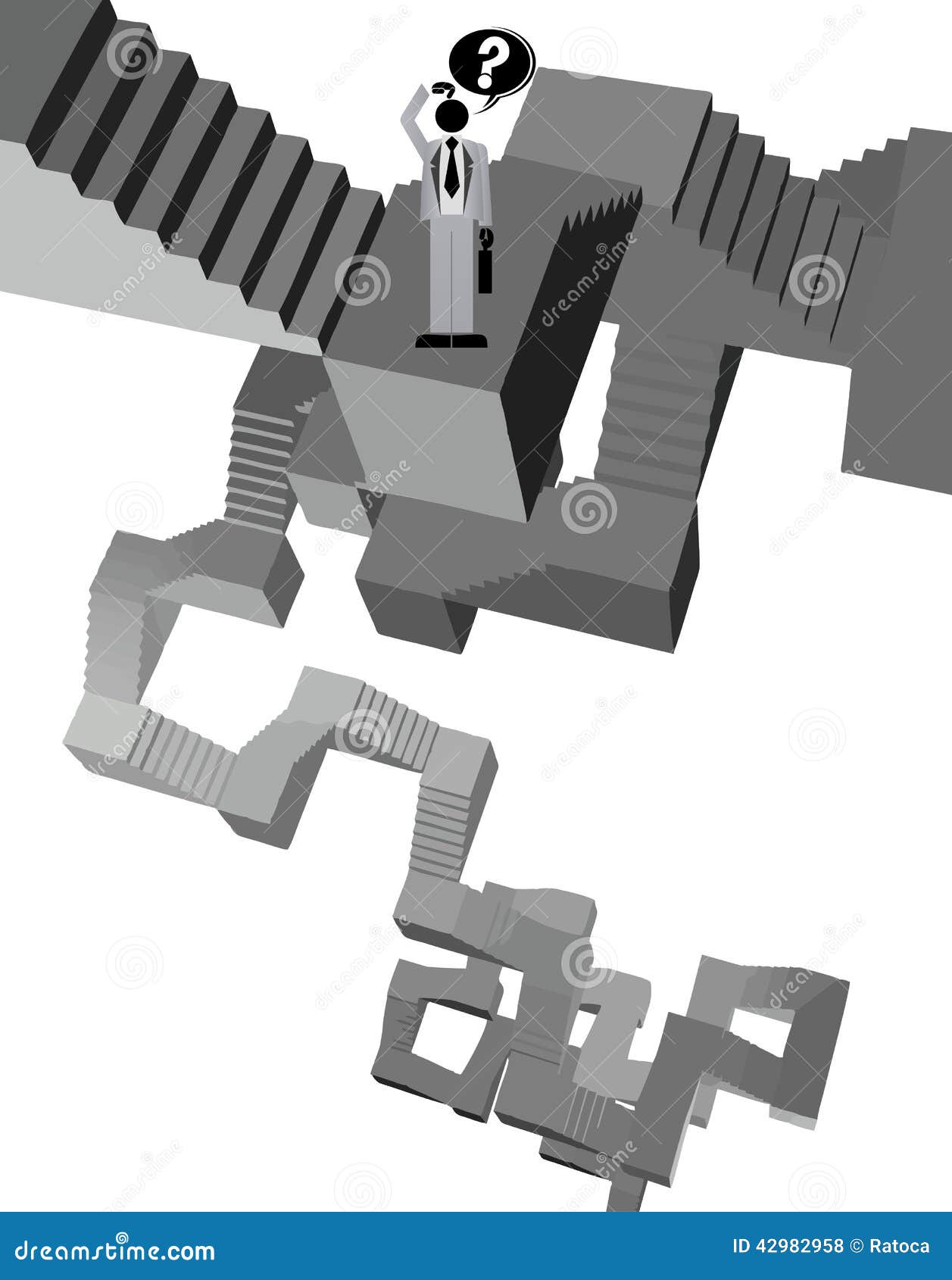 Long Stairs Vector Illustration | CartoonDealer.com #42982958