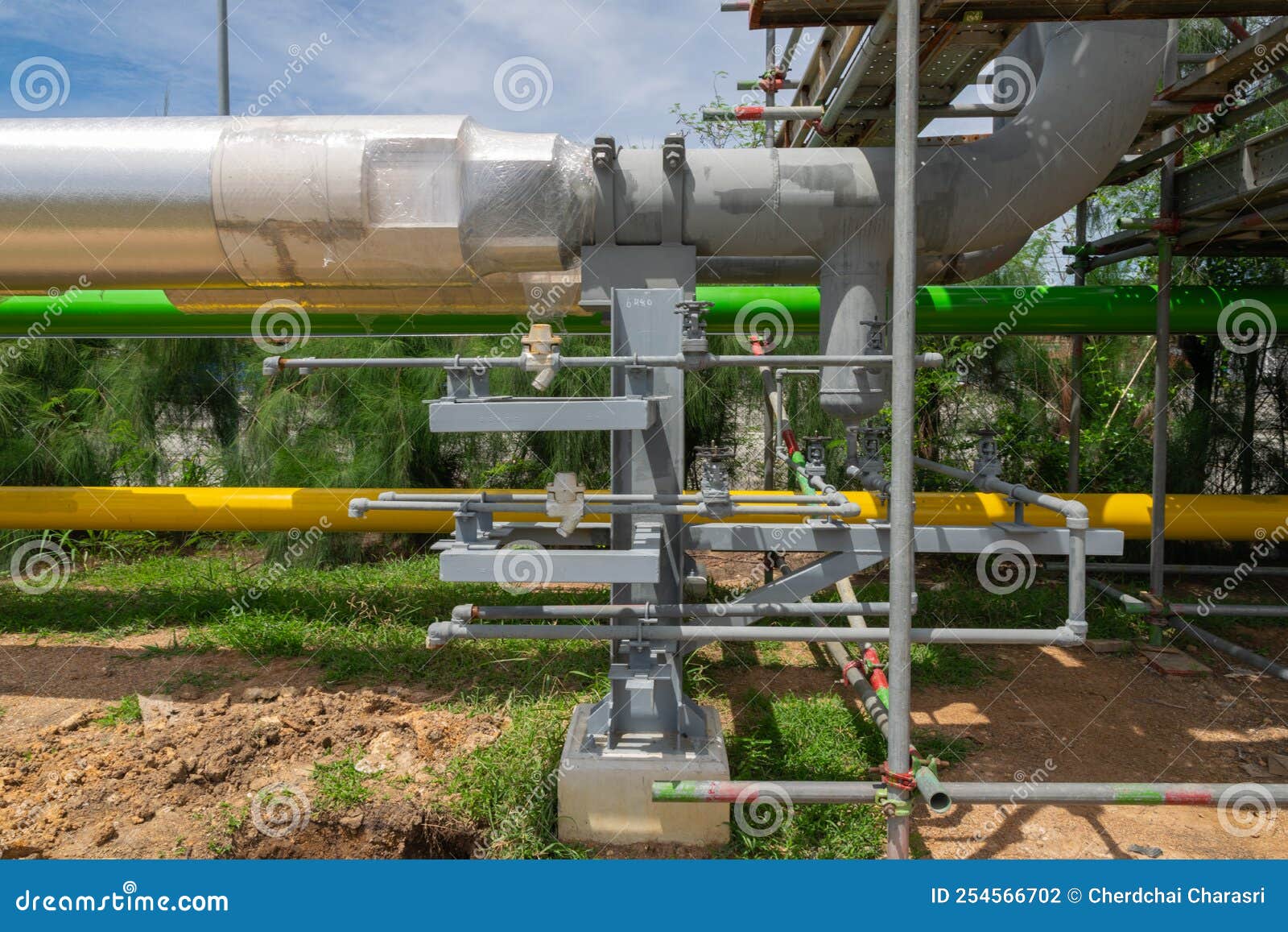 Long Steel Pipes Setup for New Industry Stock Photo - Image of pipe ...