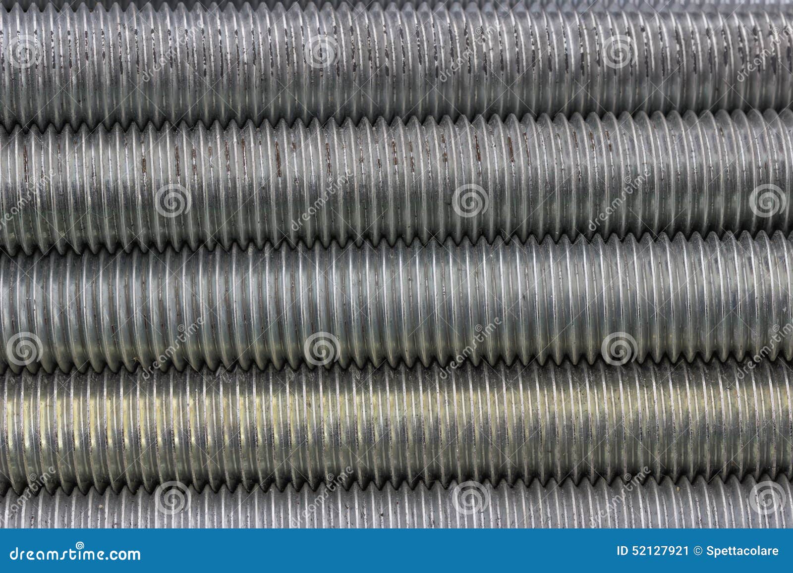 Long Steel Screws Thread Background 2 Stock Image - Image of iron ...
