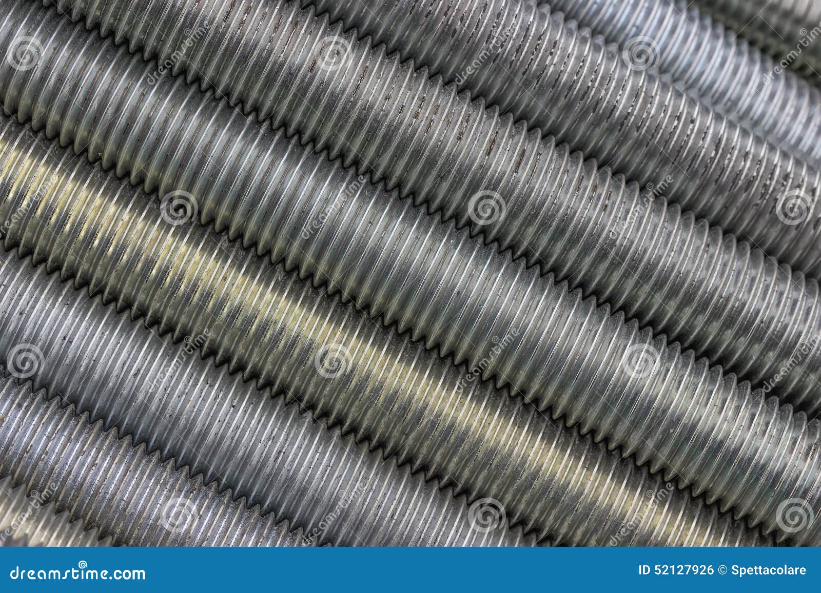 Long Steel Screws Thread Background Stock Photo - Image of pattern ...