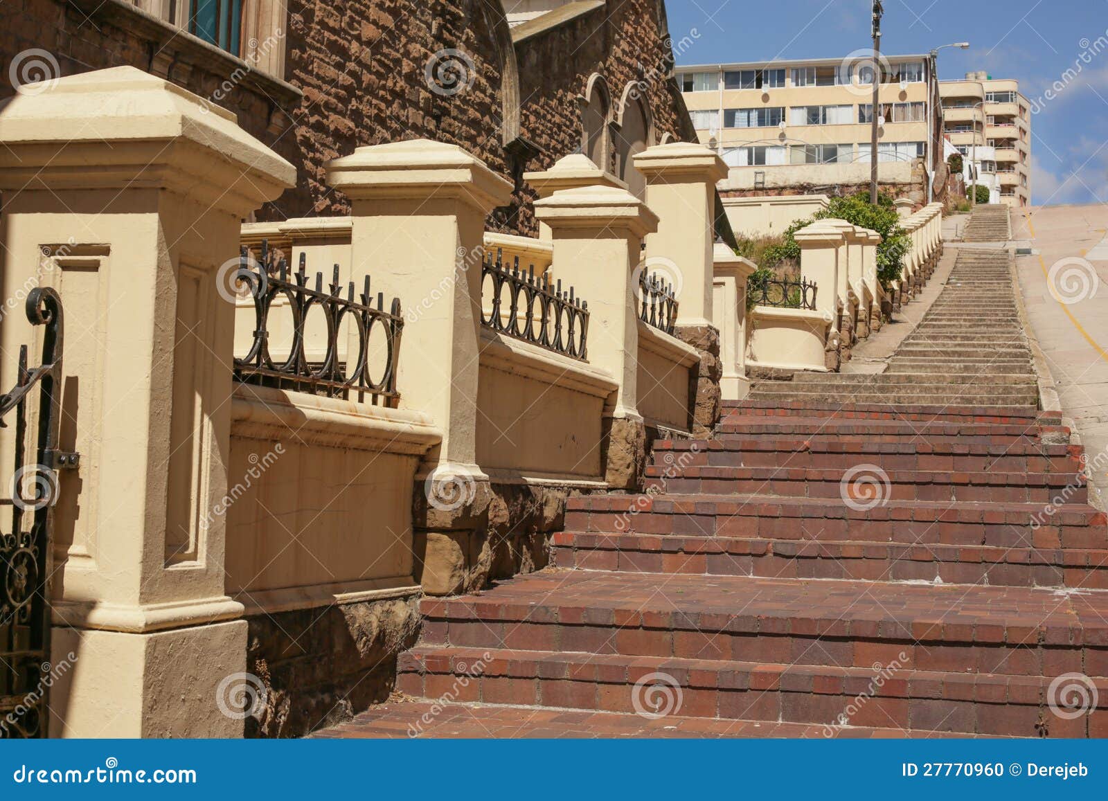 The long steep steps stock photo. Image of staircase - 27770960