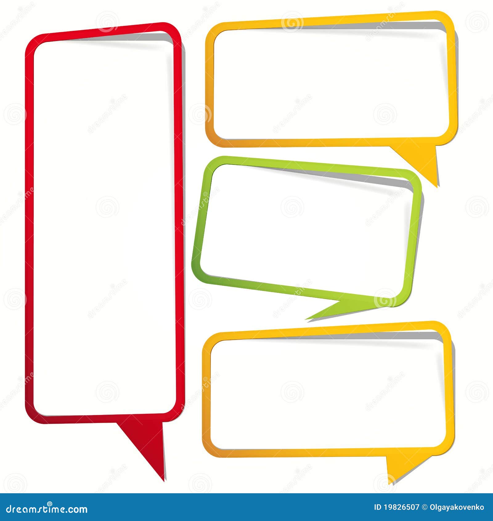 Long stickers. stock vector. Illustration of design, empty - 19826507