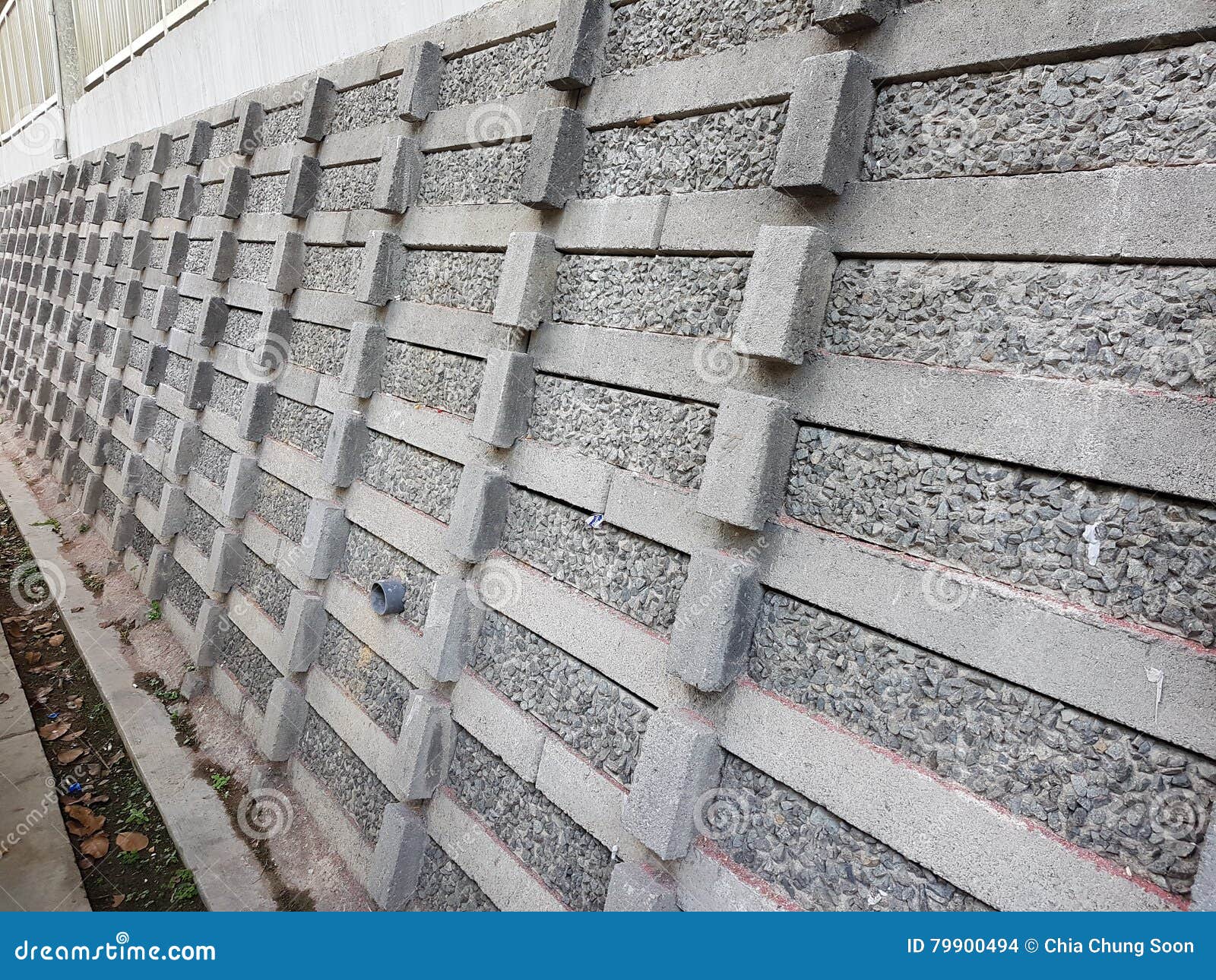 Long stone fence/wall stock photo. Image of design, gray - 79900494