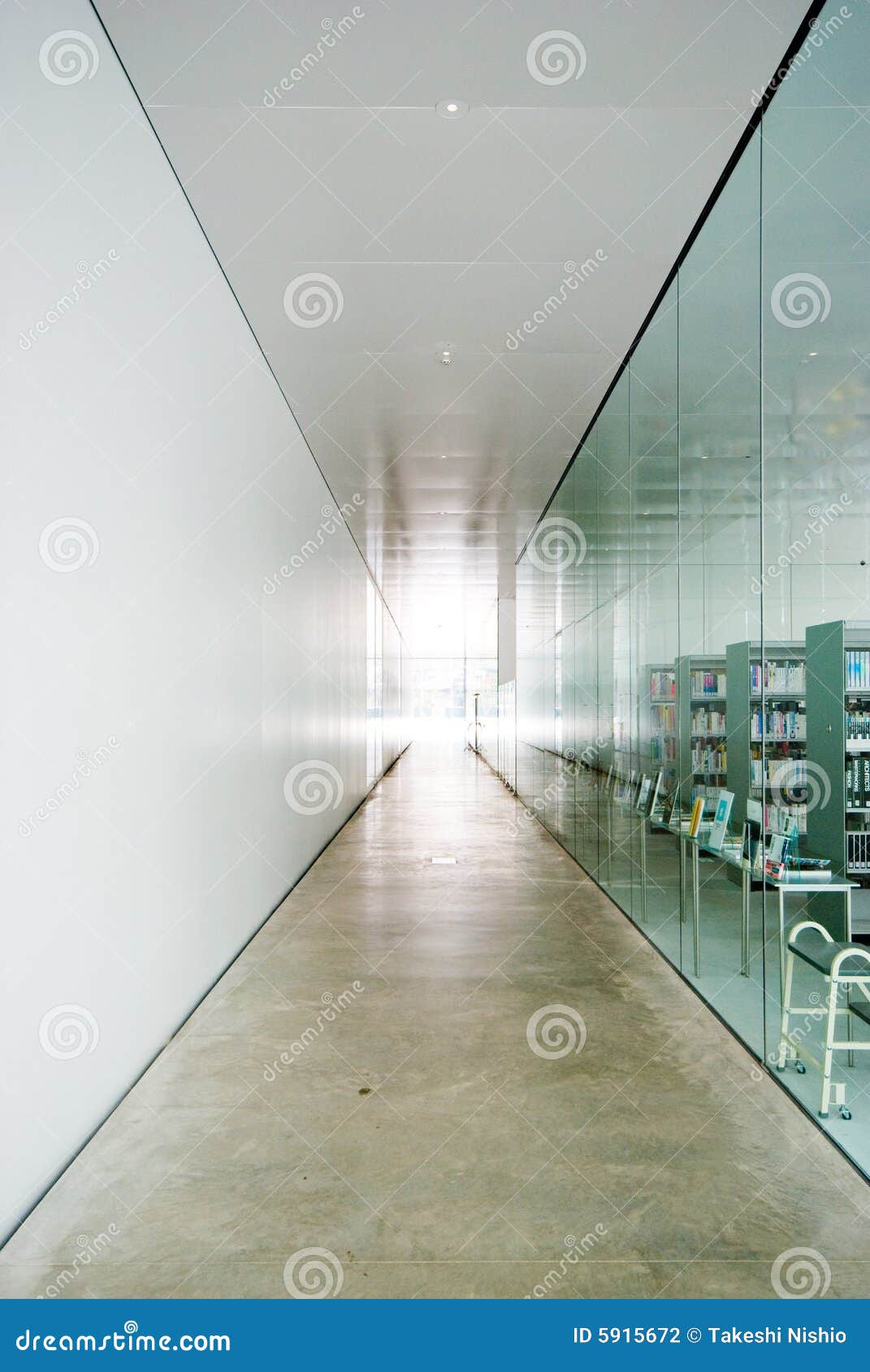 Long straight corridor stock photo. Image of wall, left - 5915672