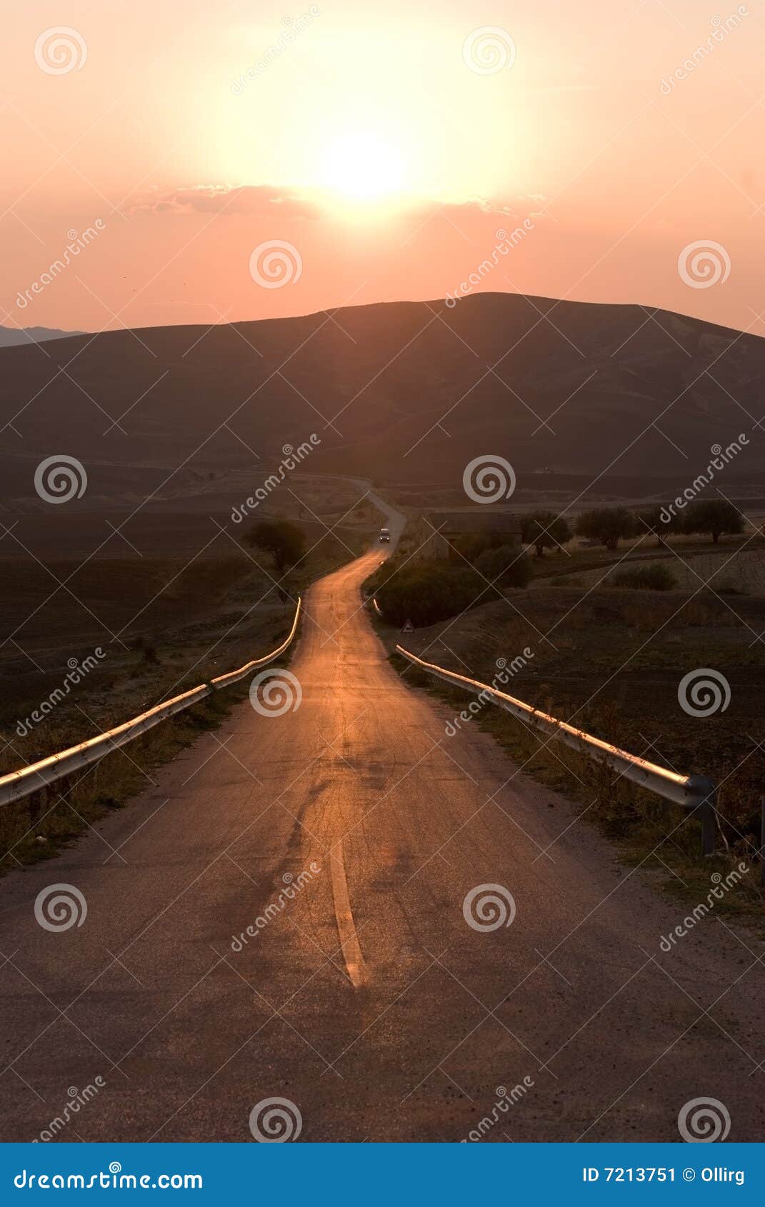 Long straight street stock image. Image of sunset, sunrise - 7213751