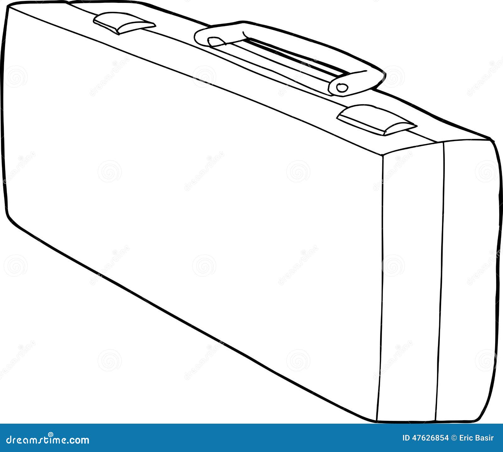 Long Suitcase Outline stock vector. Illustration of wide - 47626854