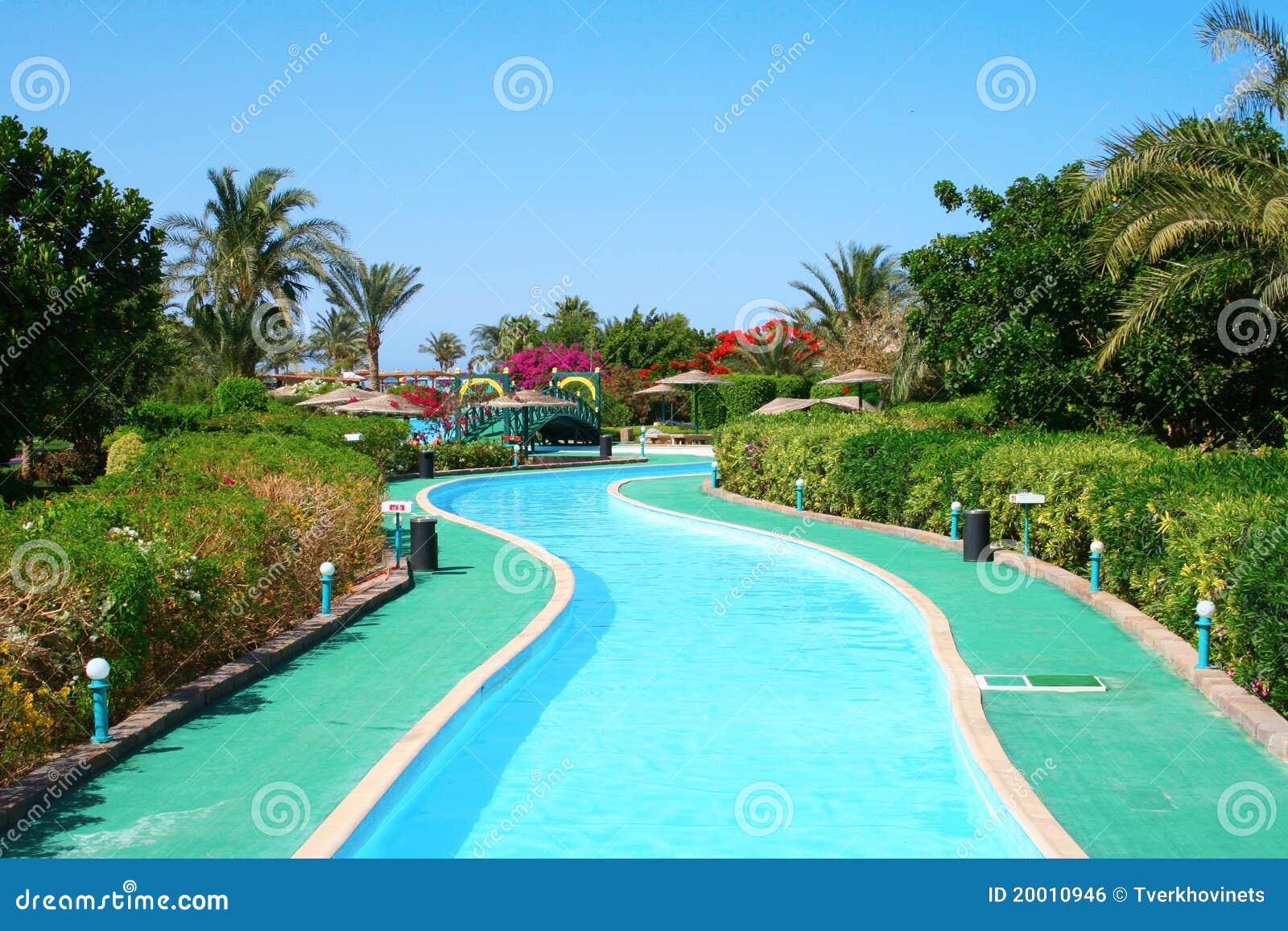 Long Swimming Pool at the Hotel Stock Photo - Image of relaxation ...