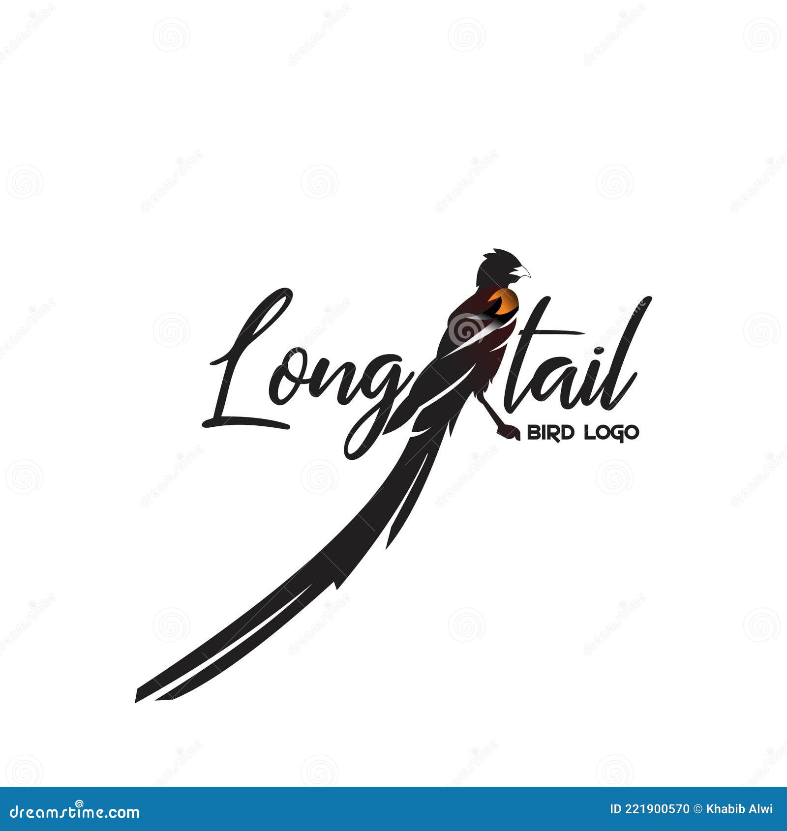 Long tail bird logo stock vector. Illustration of dove - 221900570