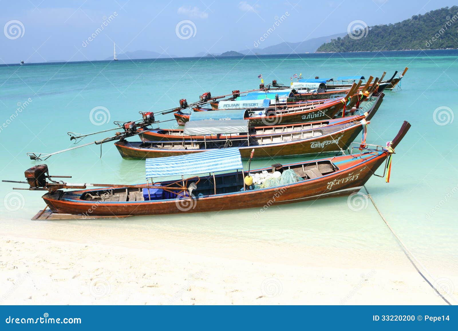 Long Tail Boats in Thailand Editorial Image - Image of lagoon ...