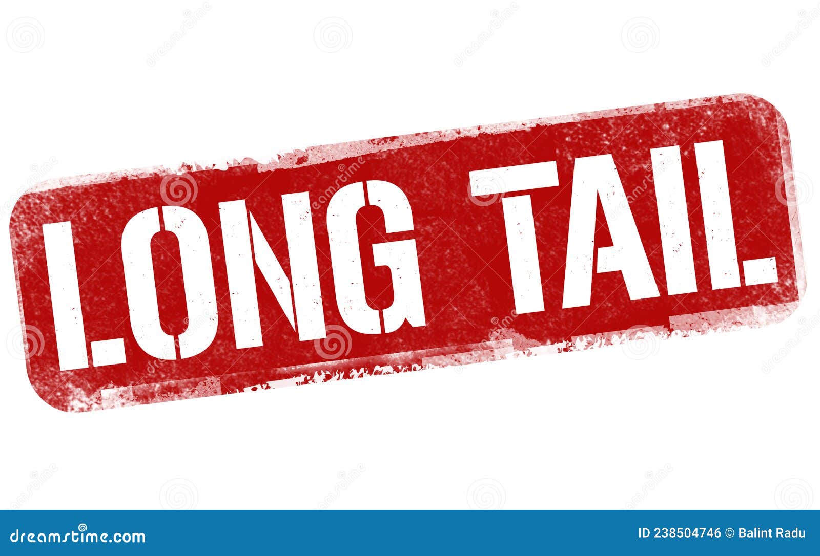 Long Tail Grunge Rubber Stamp Stock Vector - Illustration of overlay ...