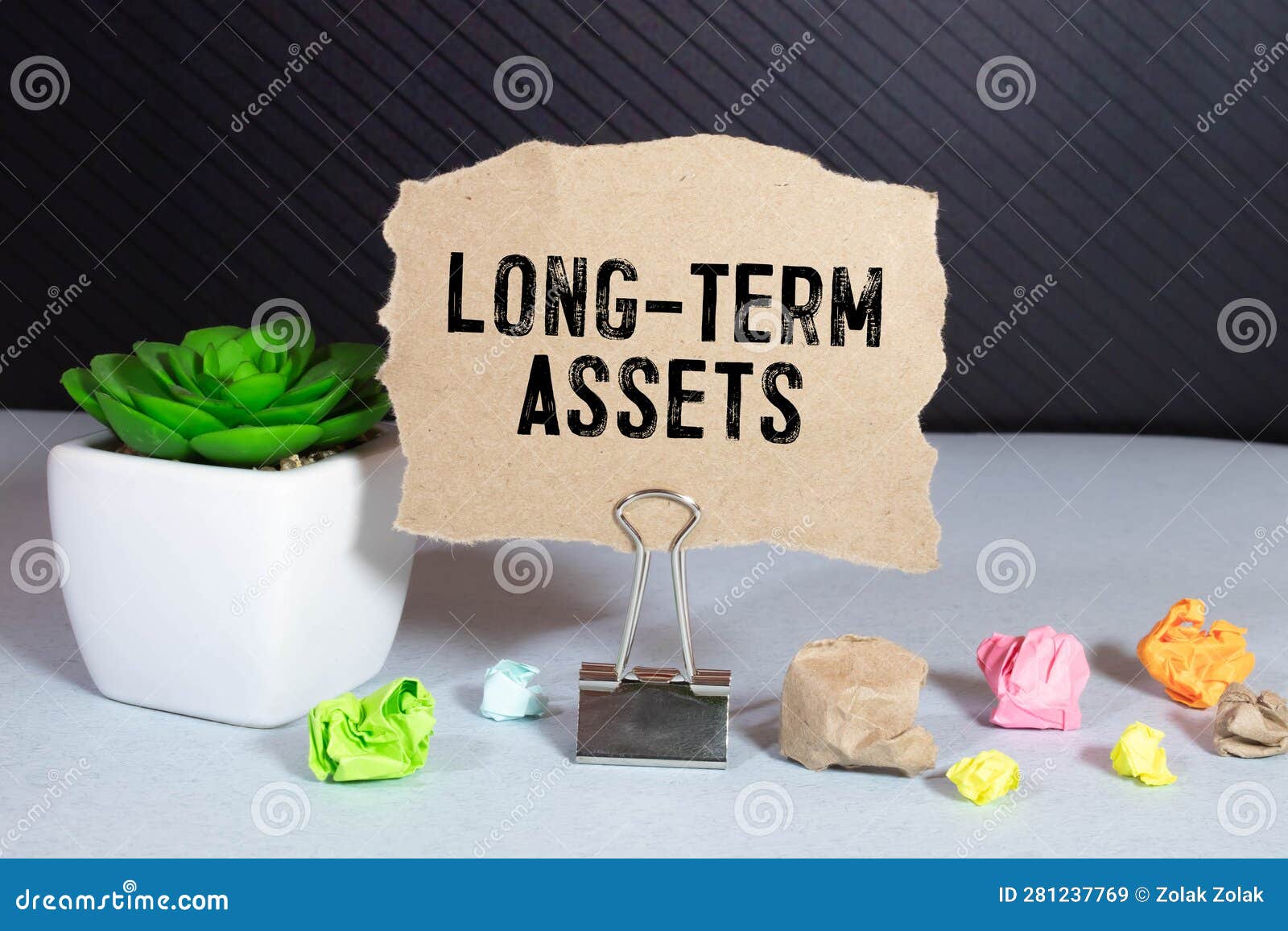 Long - Term Assets-text Label in the Document on the Planning Folder ...