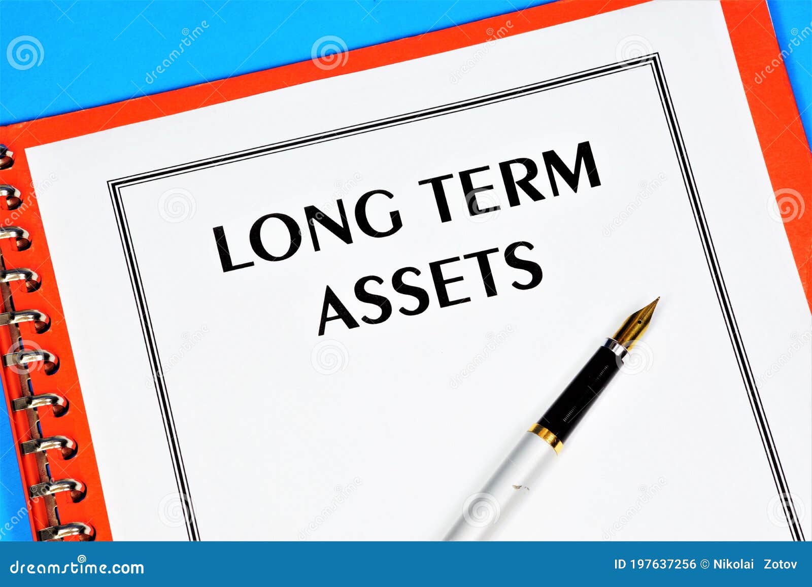 Long - Term Assets-text Label in the Document on the Planning Folder ...
