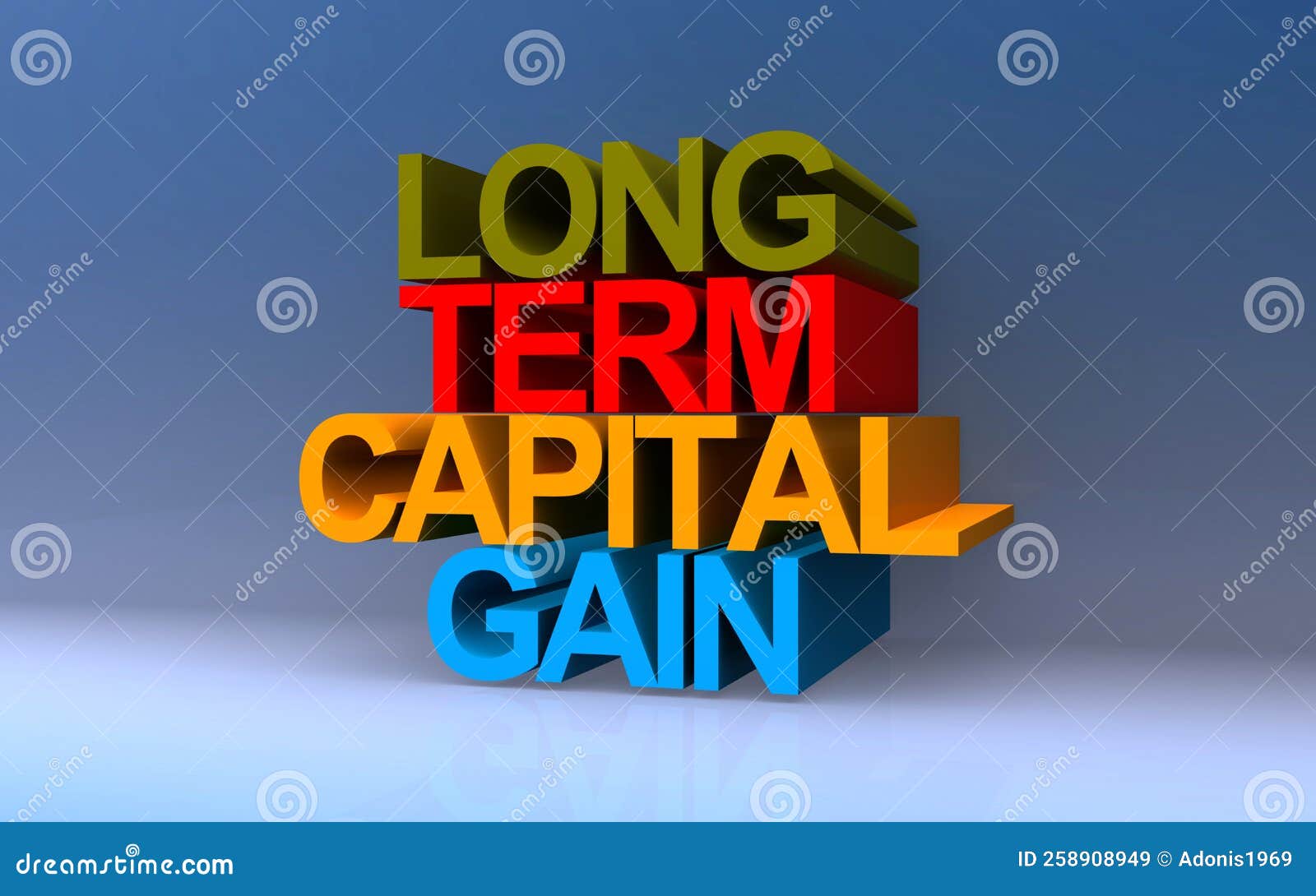 Long Term Capital Gain on Blue Stock Illustration - Illustration of ...