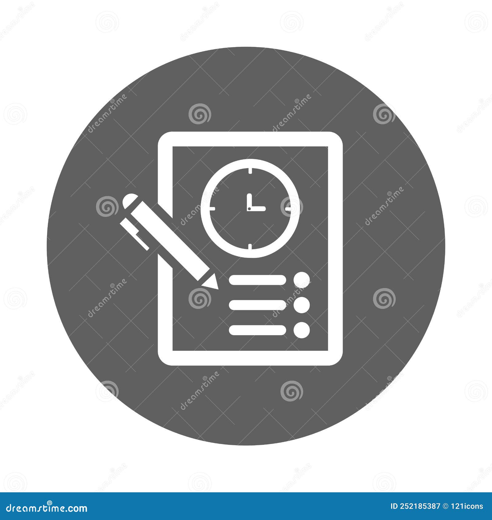 Long Term Contract Icon. Gray Vector Graphics Stock Illustration ...