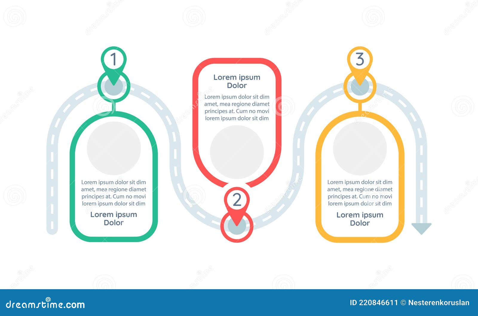 Long-term Goals Achieving Vector Infographic Template Stock Vector ...