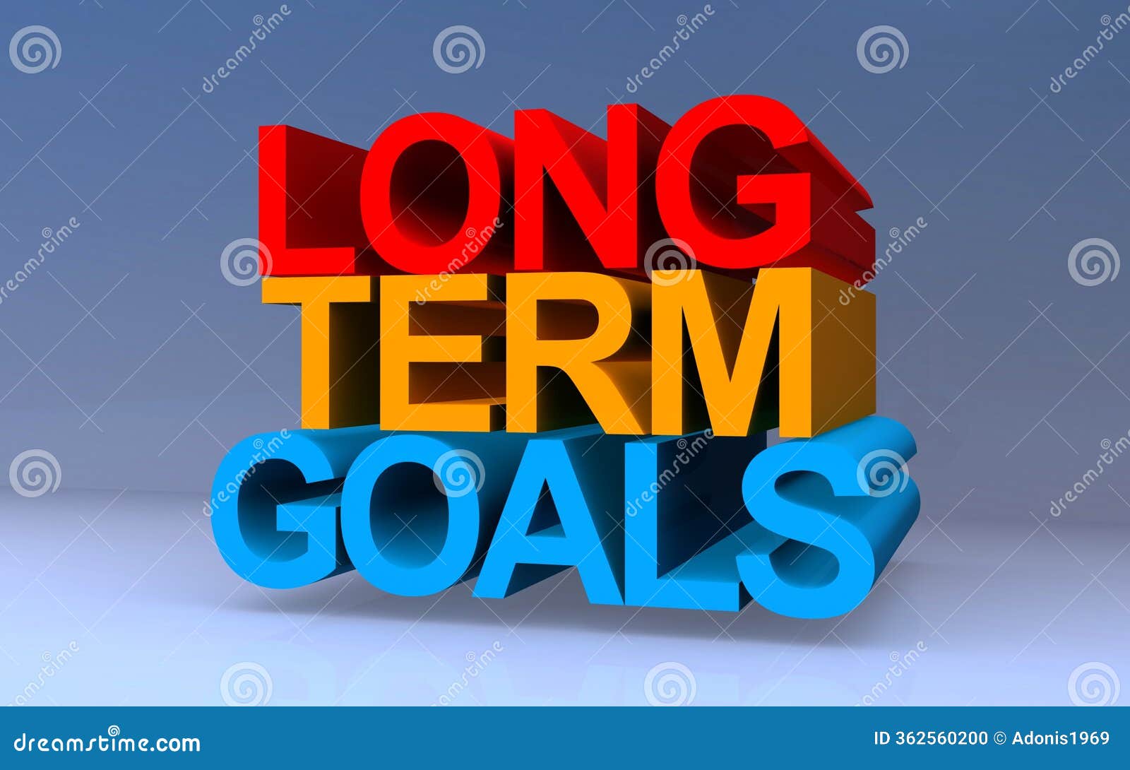 Long term goals on blue stock illustration. Illustration of aspirations ...