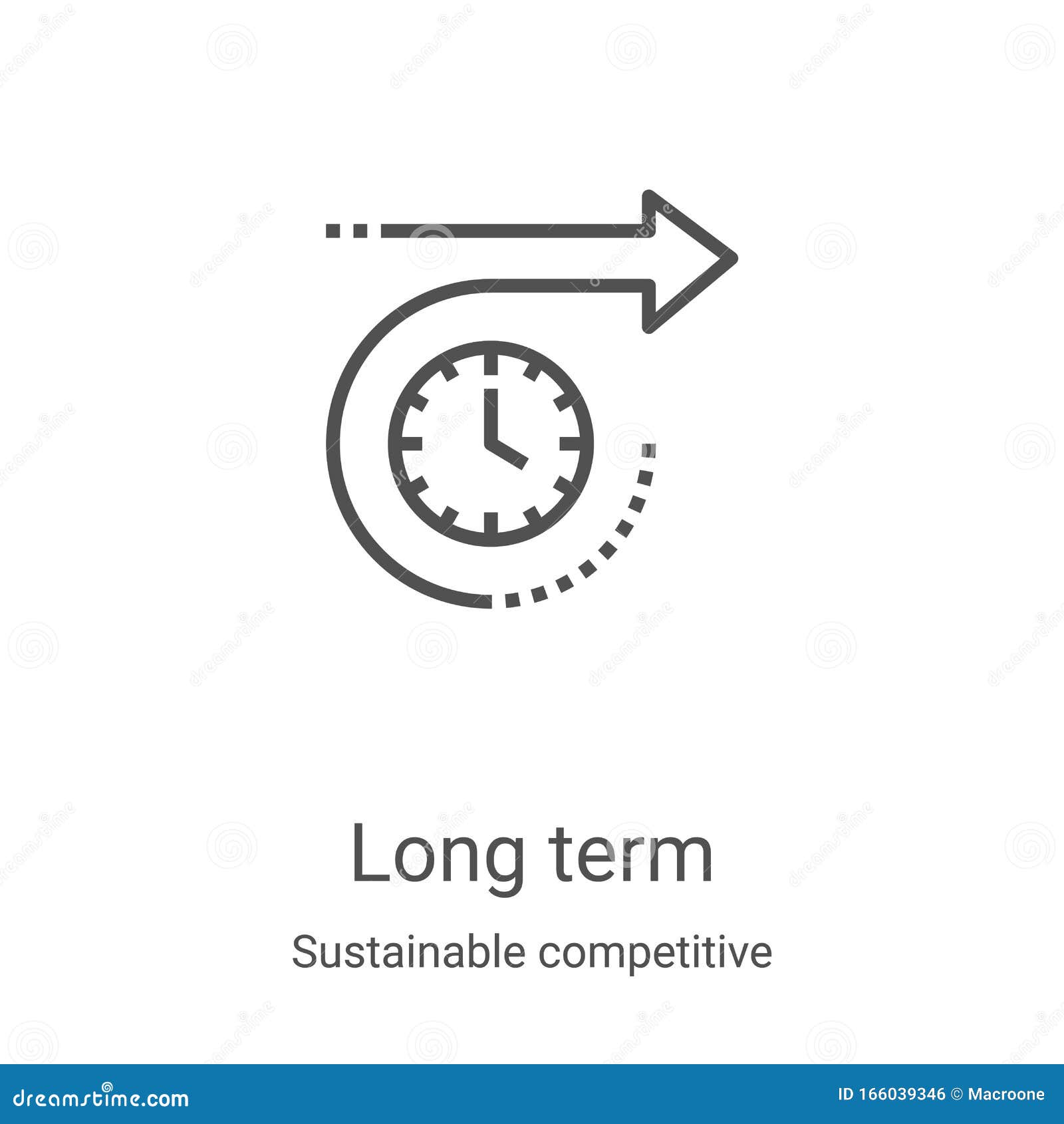 Long Term Icon Vector from Sustainable Competitive Advantage Collection ...