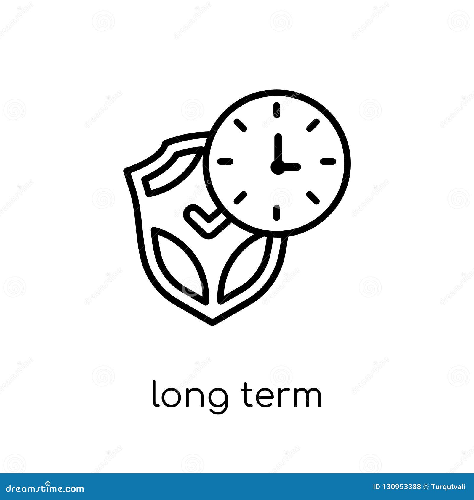 Long Term Protection Icon. Trendy Modern Flat Linear Vector Long Stock ...
