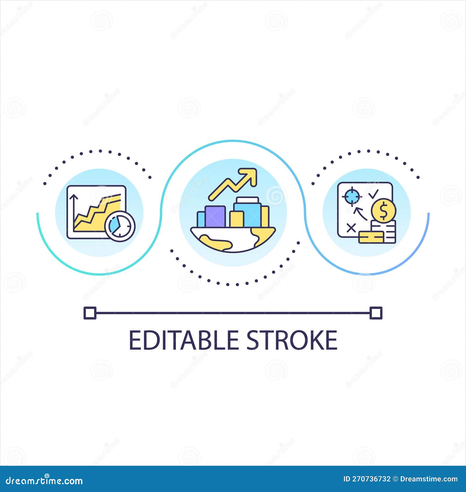 Long Term Strategy of Global Development Loop Concept Icon Stock ...
