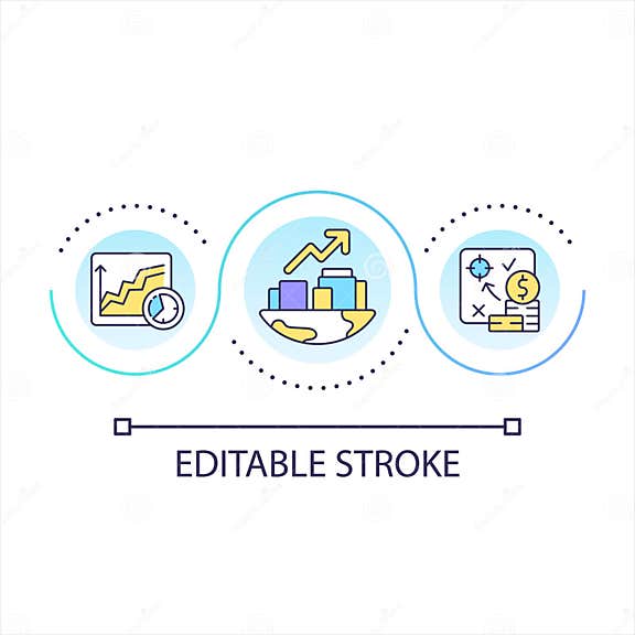 Long Term Strategy of Global Development Loop Concept Icon Stock ...
